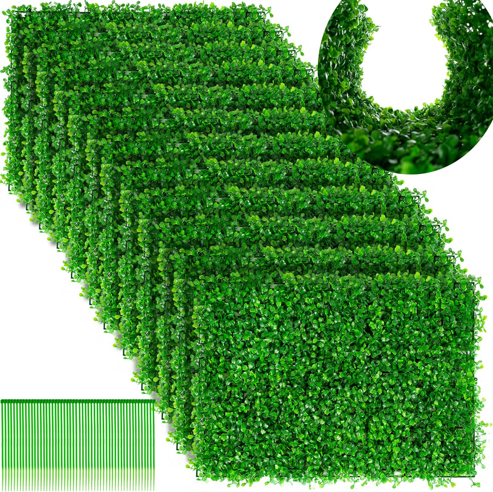 Amazon.com: ANMINY 16Pcs Grass Wall Panels 10" x 10" Artificial Grass ...