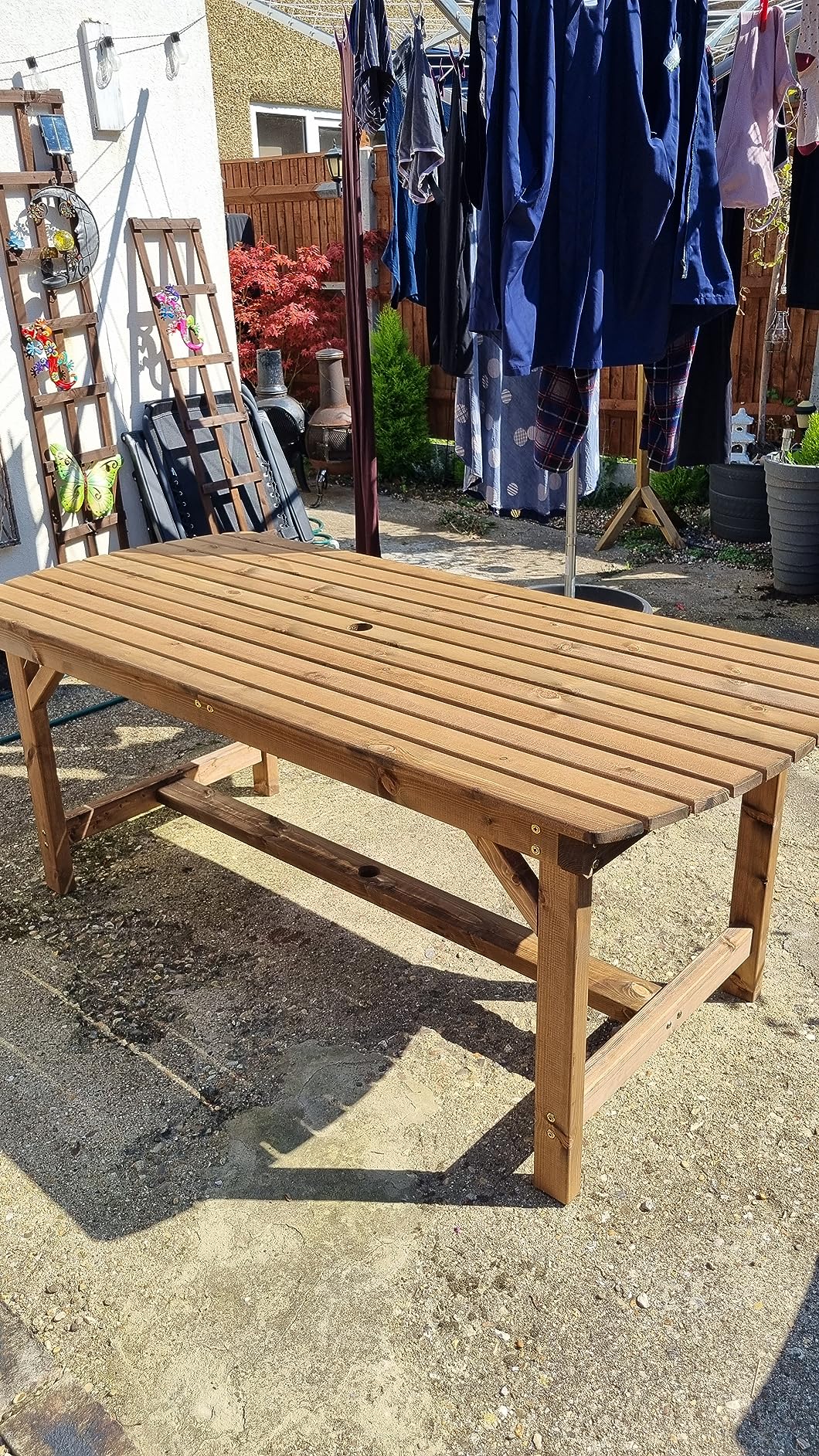 STAFFORDSHIRE GARDEN FURNITURE | WOODEN GARDEN TABLE | PREMIUM 6FT ...