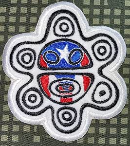 Amazon.com: Puerto Rico Sun Tribal Sol Taino Bandera Parche 4 Pulgadas ...