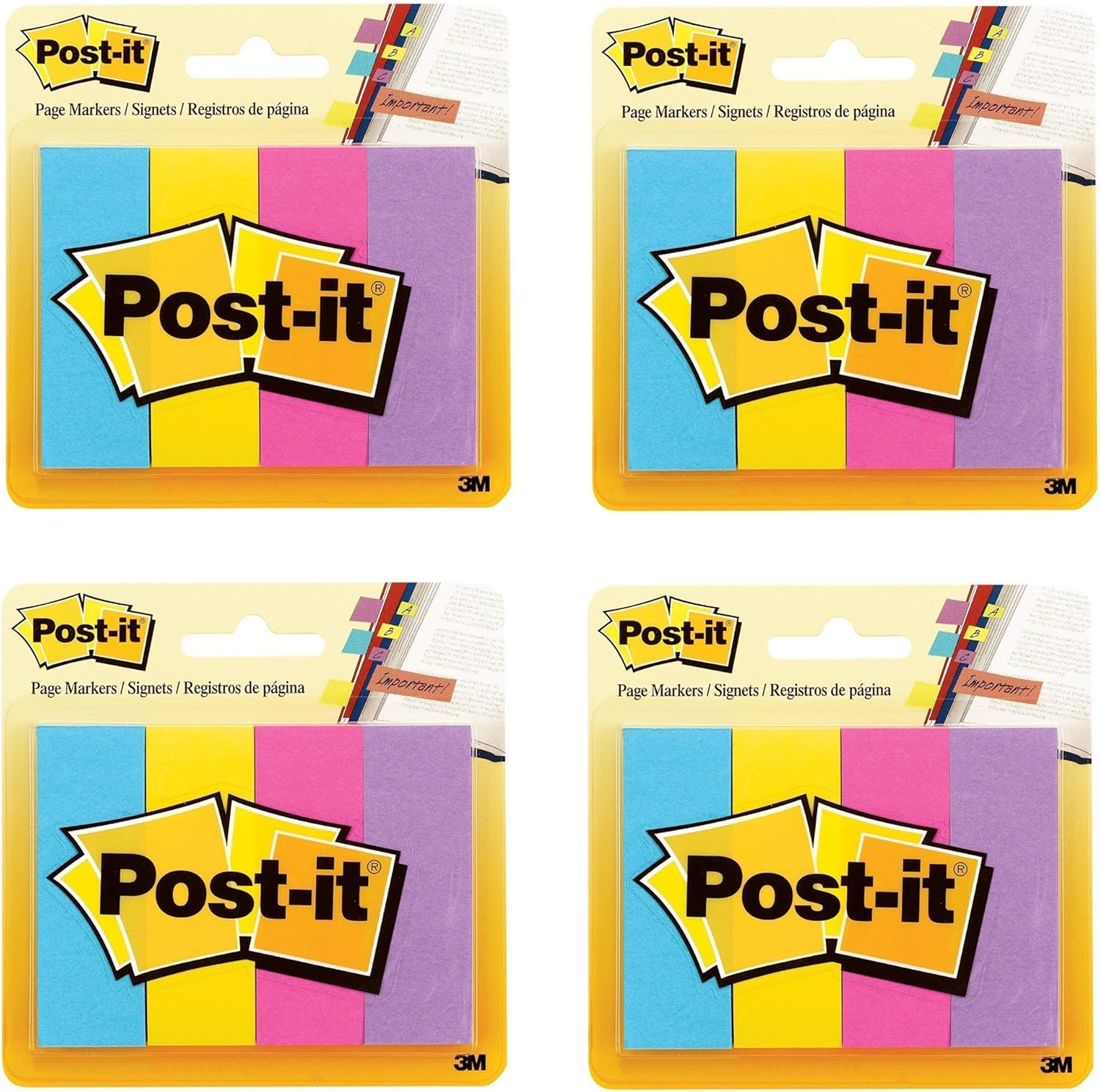 Amazon.com : Post-it Page Markers, Assorted Ultra Colors, 1 x 3-Inches ...