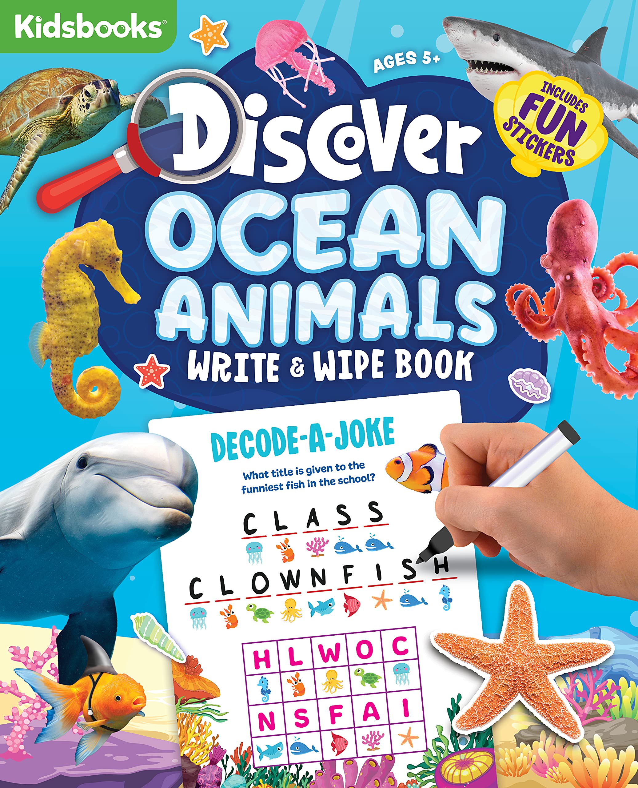 Discover Ocean Animals: Write & Wipe Book-Includes Write-and-Wipe Pen ...