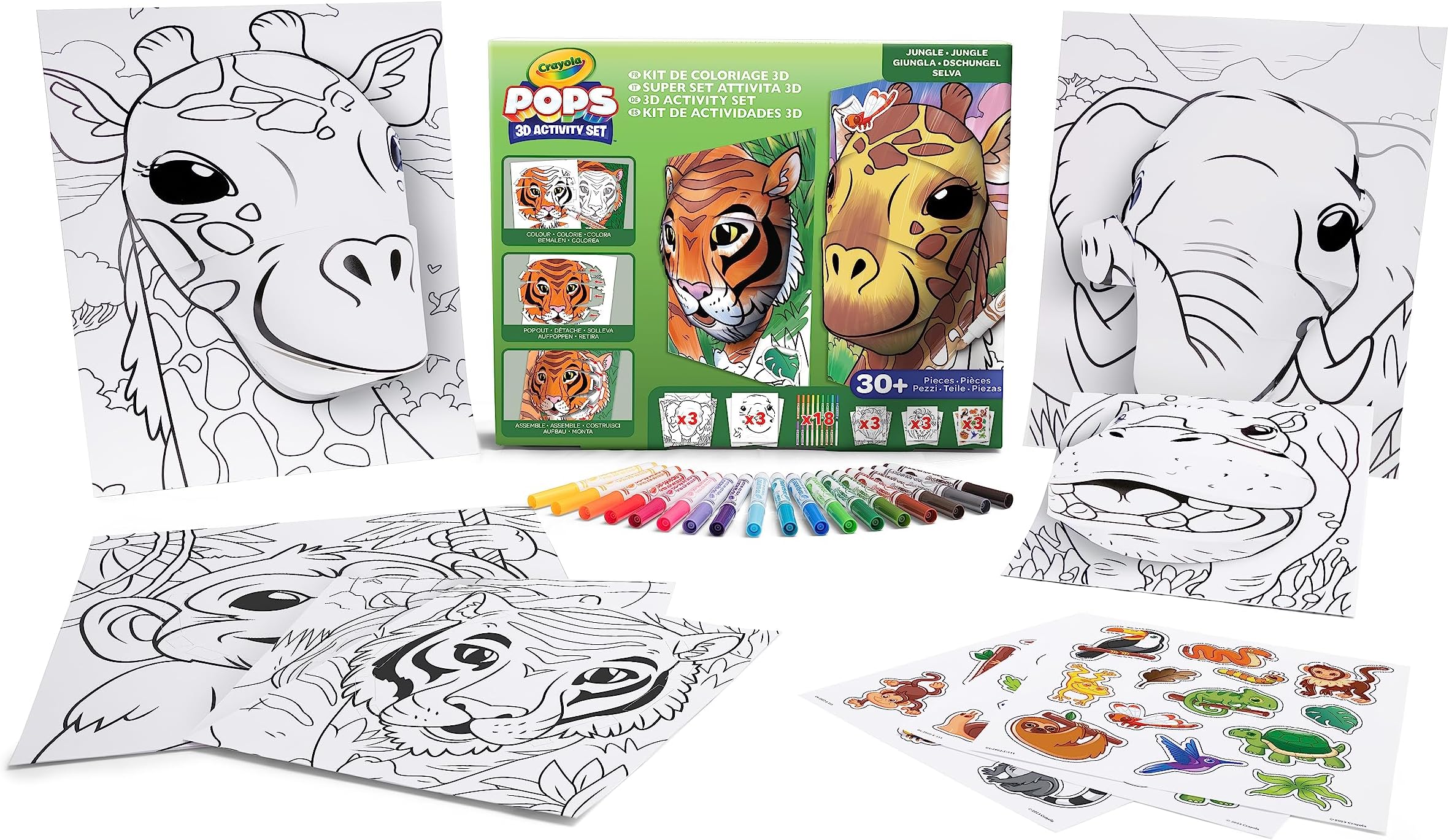 CRAYOLA - Set Créatif Pokémon 5 en 1, avec Pages à colorier, Marqueurs ...