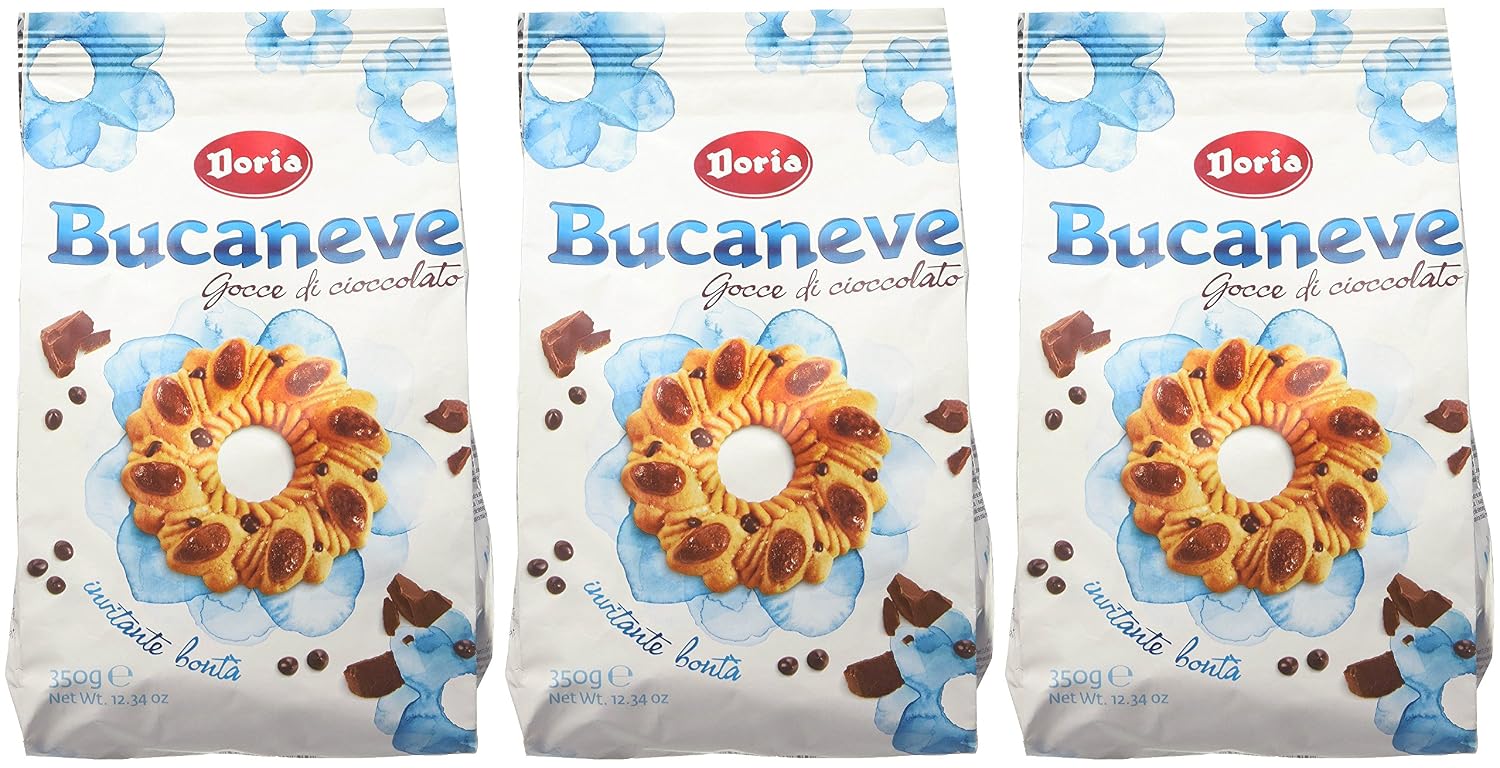Amazon.com: Doria: "Bucaneve Gocce di Cioccolato" Shortbread Biscuits ...