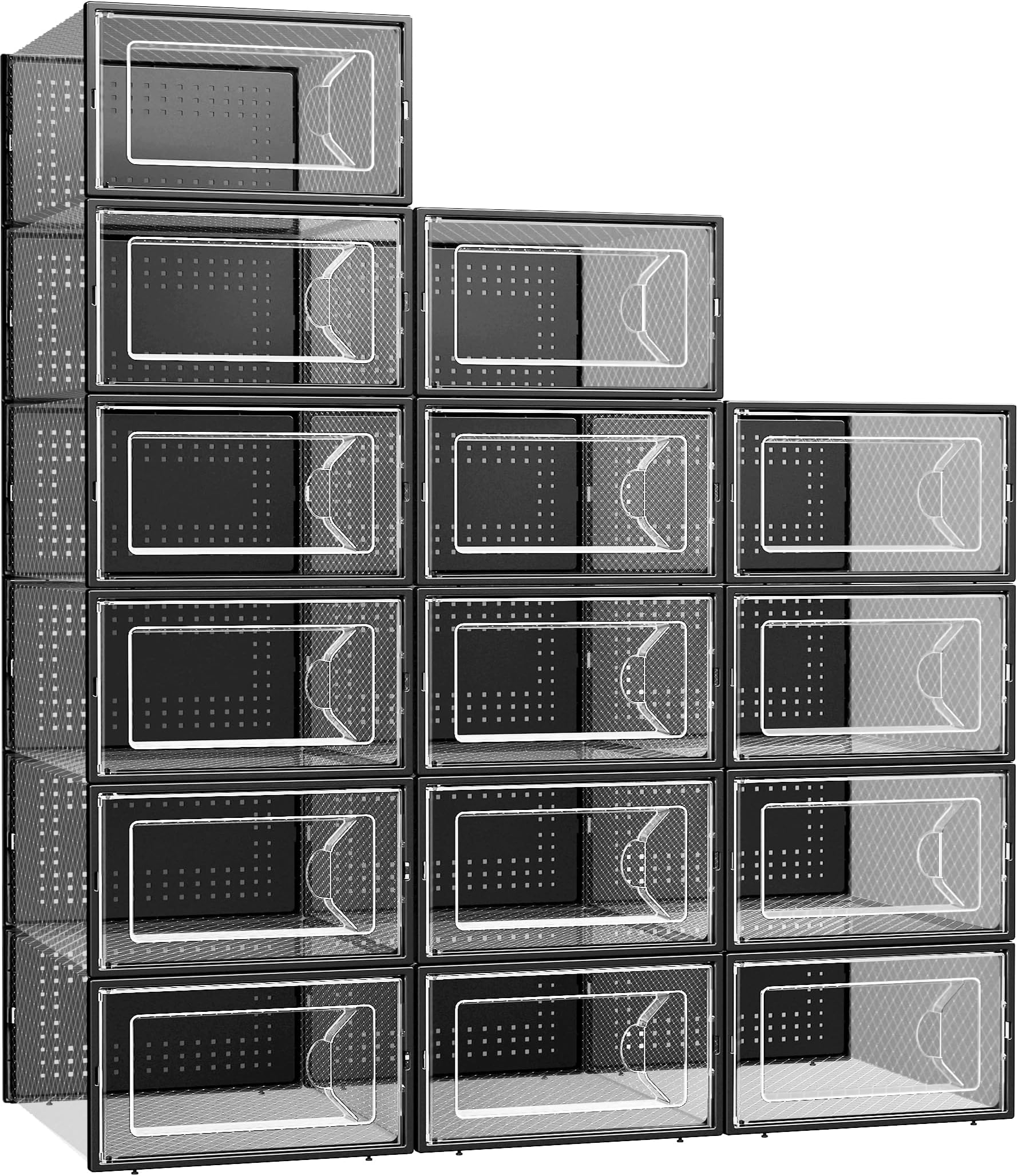 Amazon.com: Suptsifira Shoe storage box, 12 Packs Shoe Boxes Clear ...