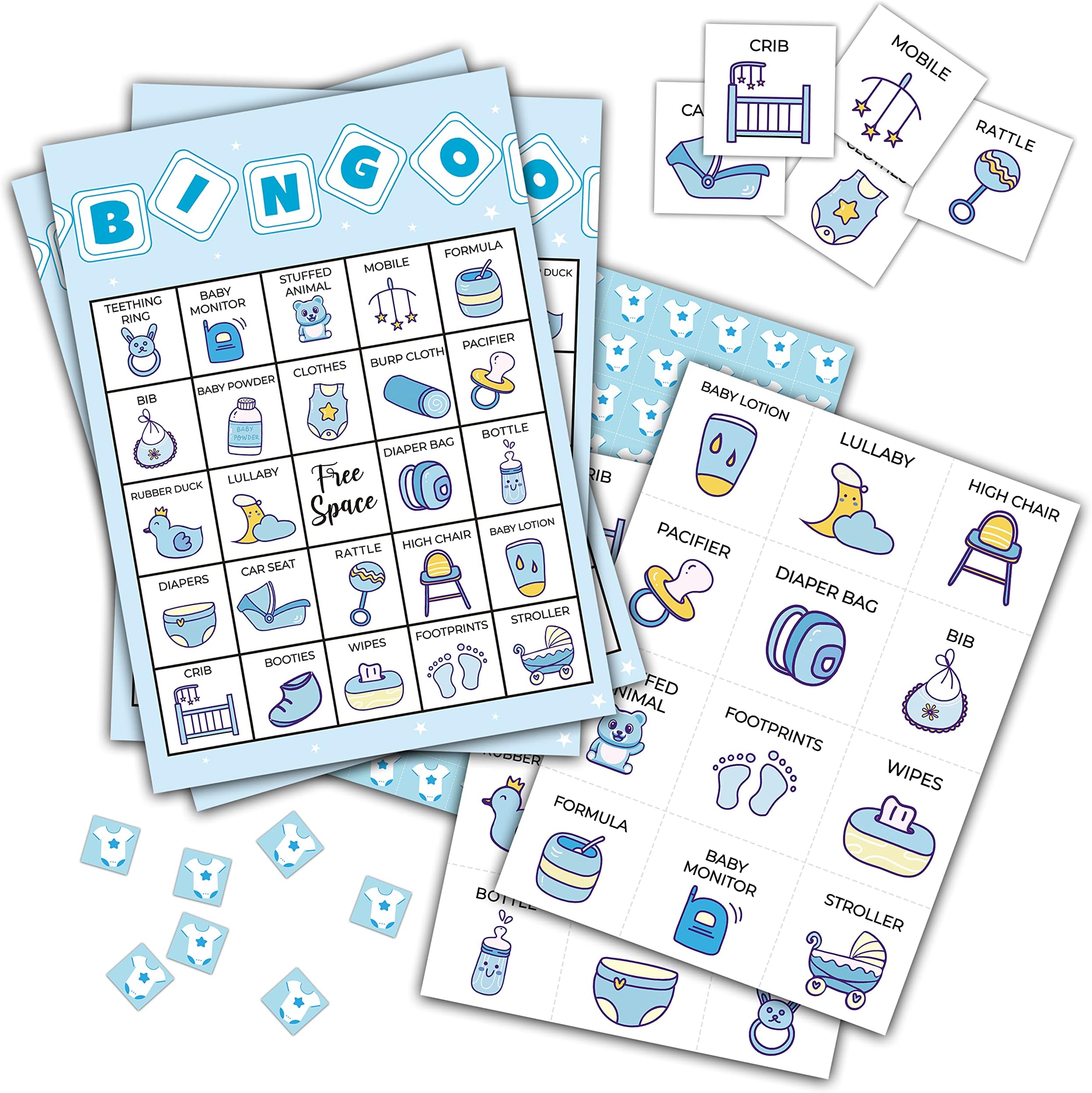 Amazon.com: Boy Bingo Game, It’s a Boy Themed Party Games with 24 ...