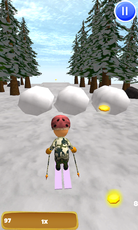 A Downhill Snow Skier: 3D Mountain Skiing Game - FREE Edition - App on ...