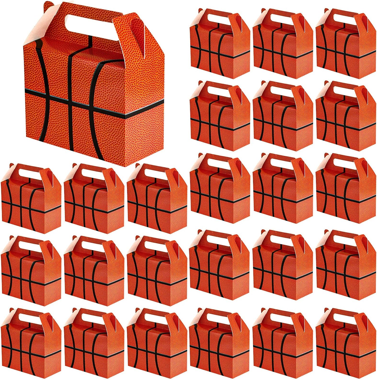 Amazon.com: Chinco 24 Pieces Basketball Goody Box Basketball Candy Bags ...