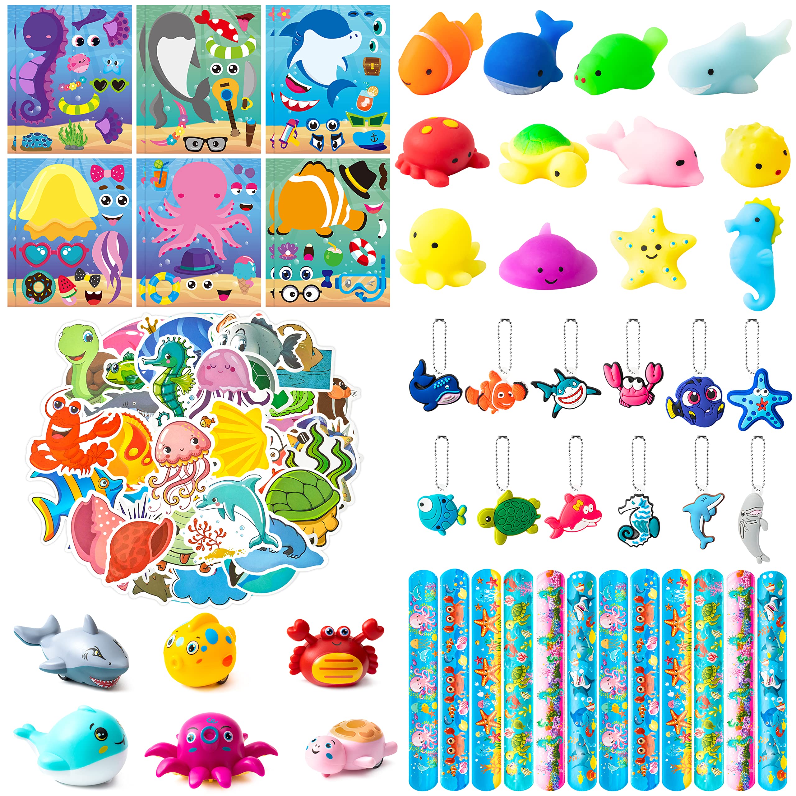 Amazon.com: ANGOLIO Ocean Sea Animals Party Favor - 114Pcs Ocean ...