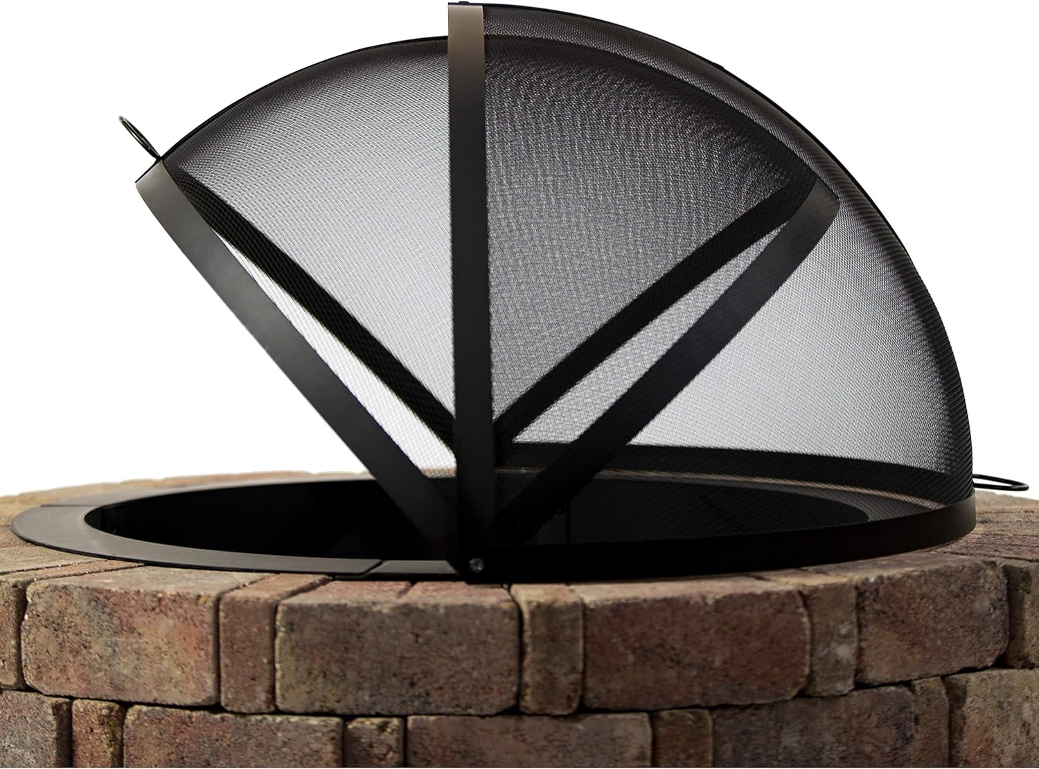 Amazon.com: Hampton's Buzaar 40 Inch Fire Pit Easy Access Spark Screen ...