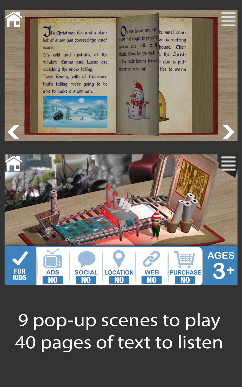The Christmas Spirit - 3D interactive pop-up book:Amazon.com:Appstore ...