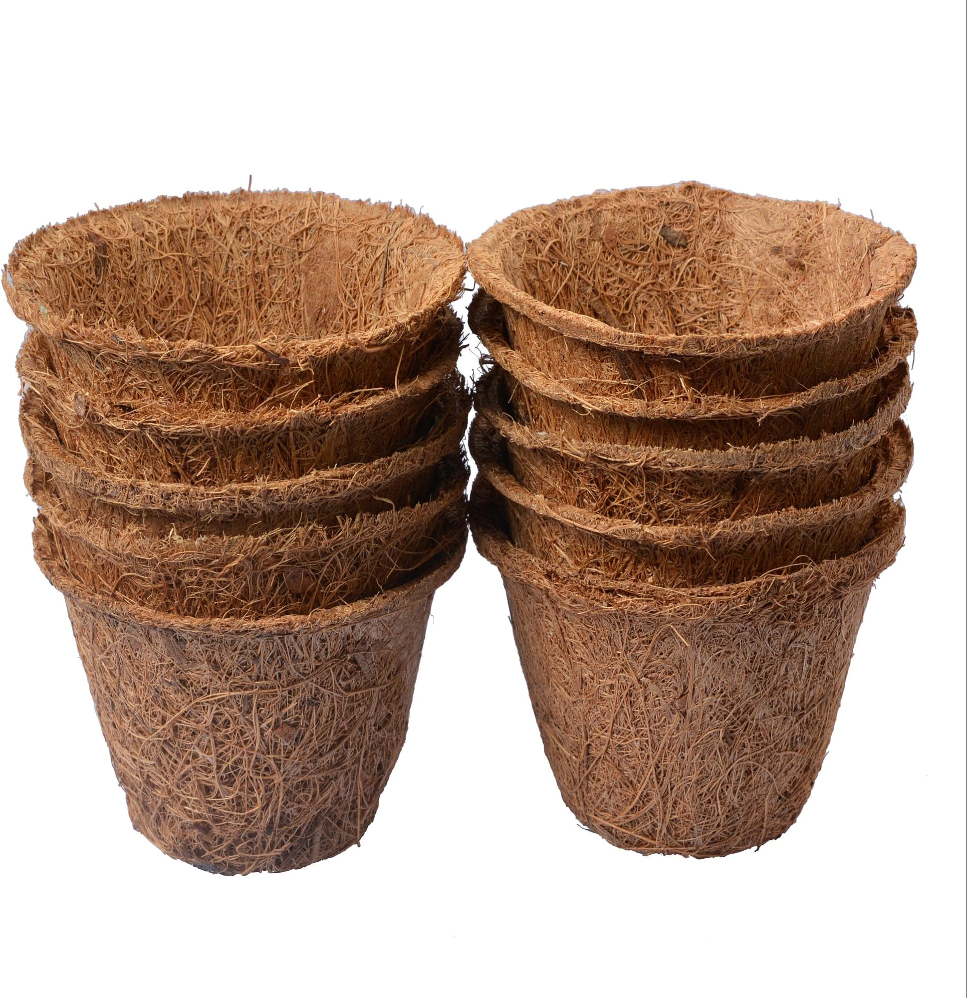 Amazon.com: JOEN Coir Plants Nursery Pots|Coco Coir Fiber Plantable ...