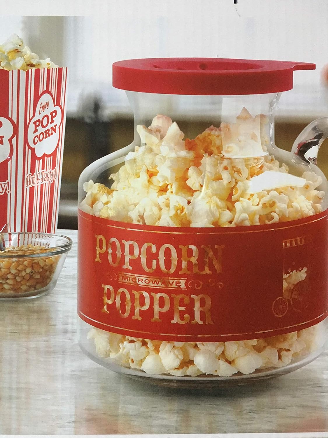 Amazon.com: Home Collection Microwave Popcorn Popper - Red: Home & Kitchen