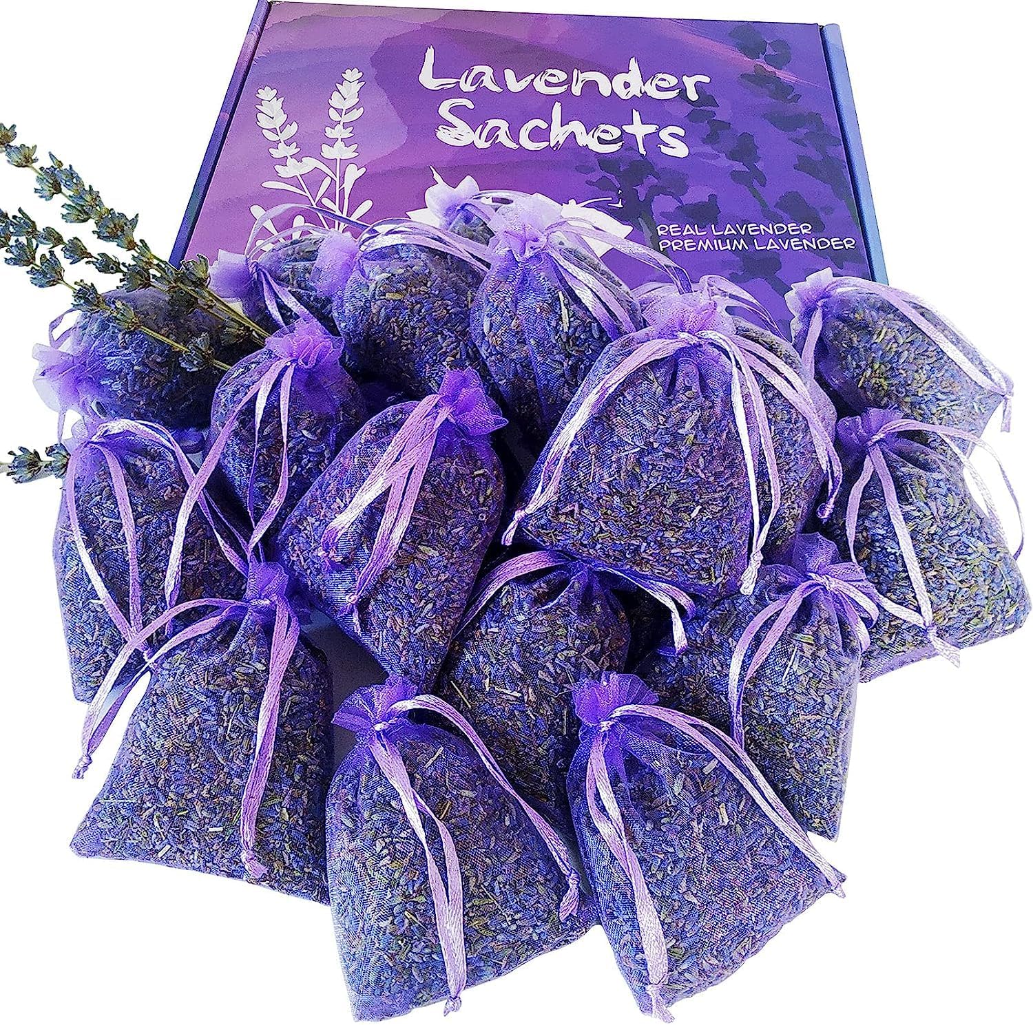 Amazon.com: Cedar Space 32 Lavender Sachet Bags for Drawers and Closets ...