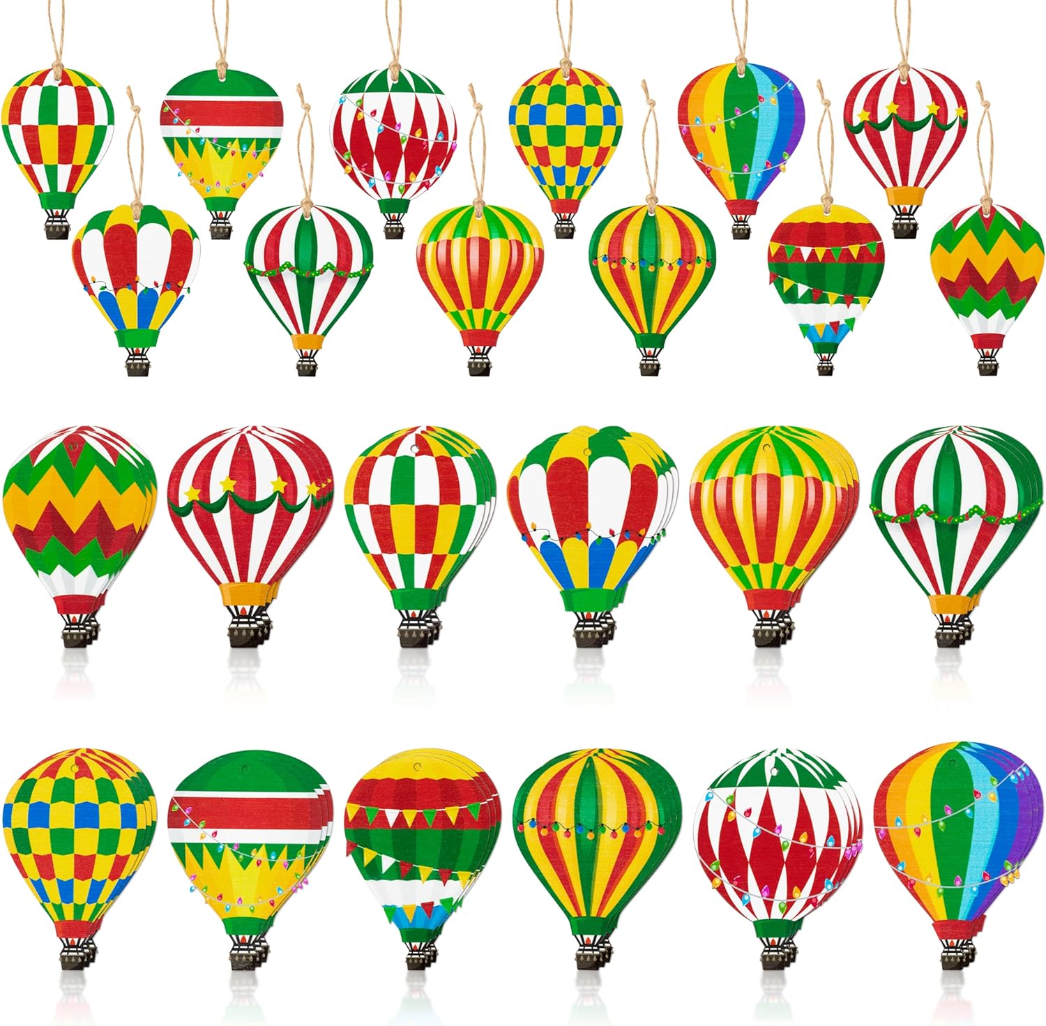 Amazon.com: EYxsaxenk Fancy Hot Air Balloon Hanging Ornament - 37Pcs ...