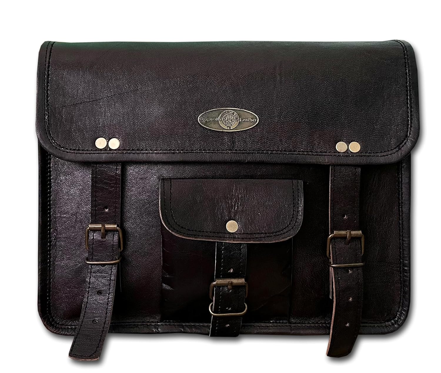 Creative Art & Craft Leather Motorcycle Side Bag Retro Look/Saddle ...