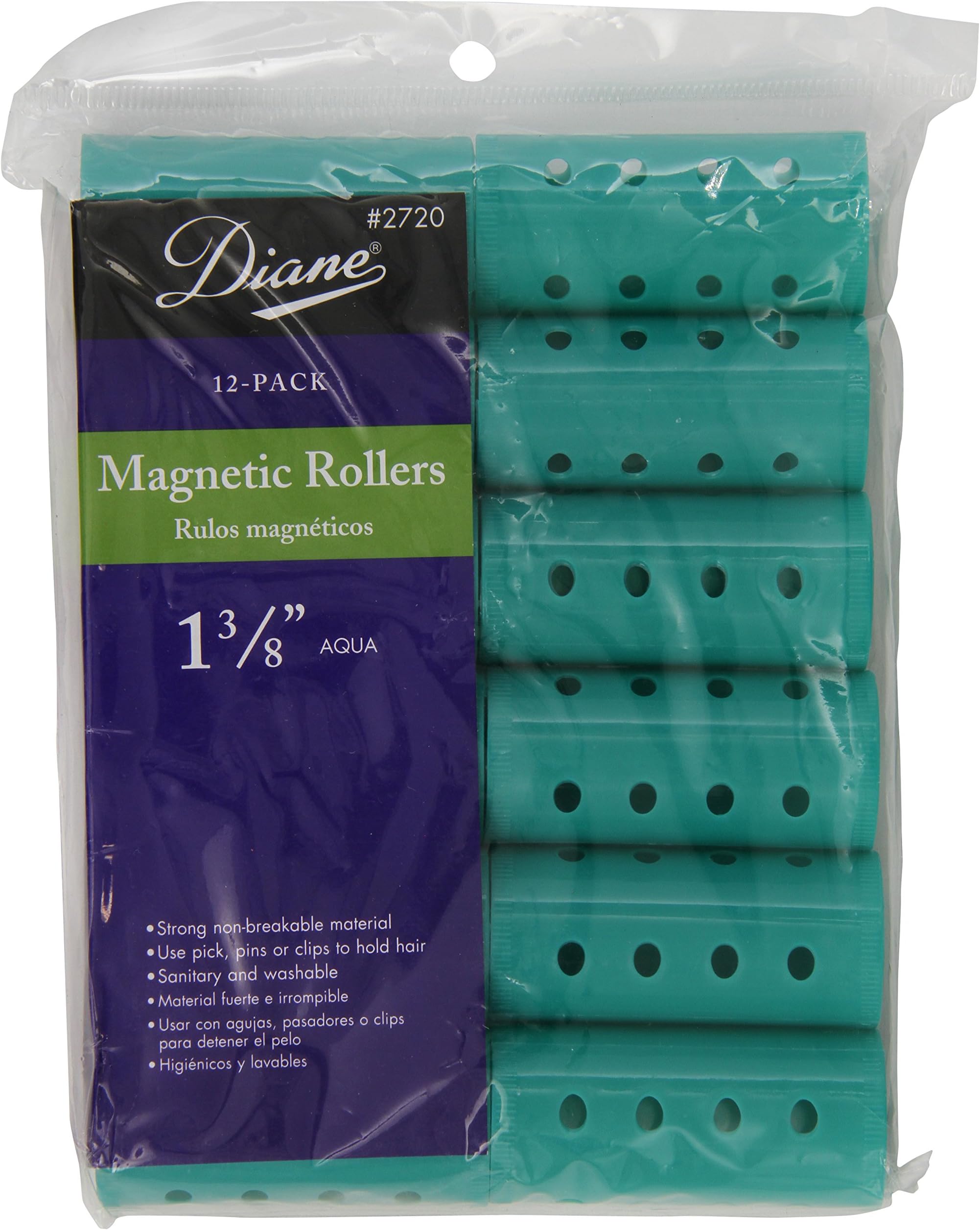 Amazon.com : Diane Snap On Magnetic Roller, Purple, 1 3/4" : Hair ...