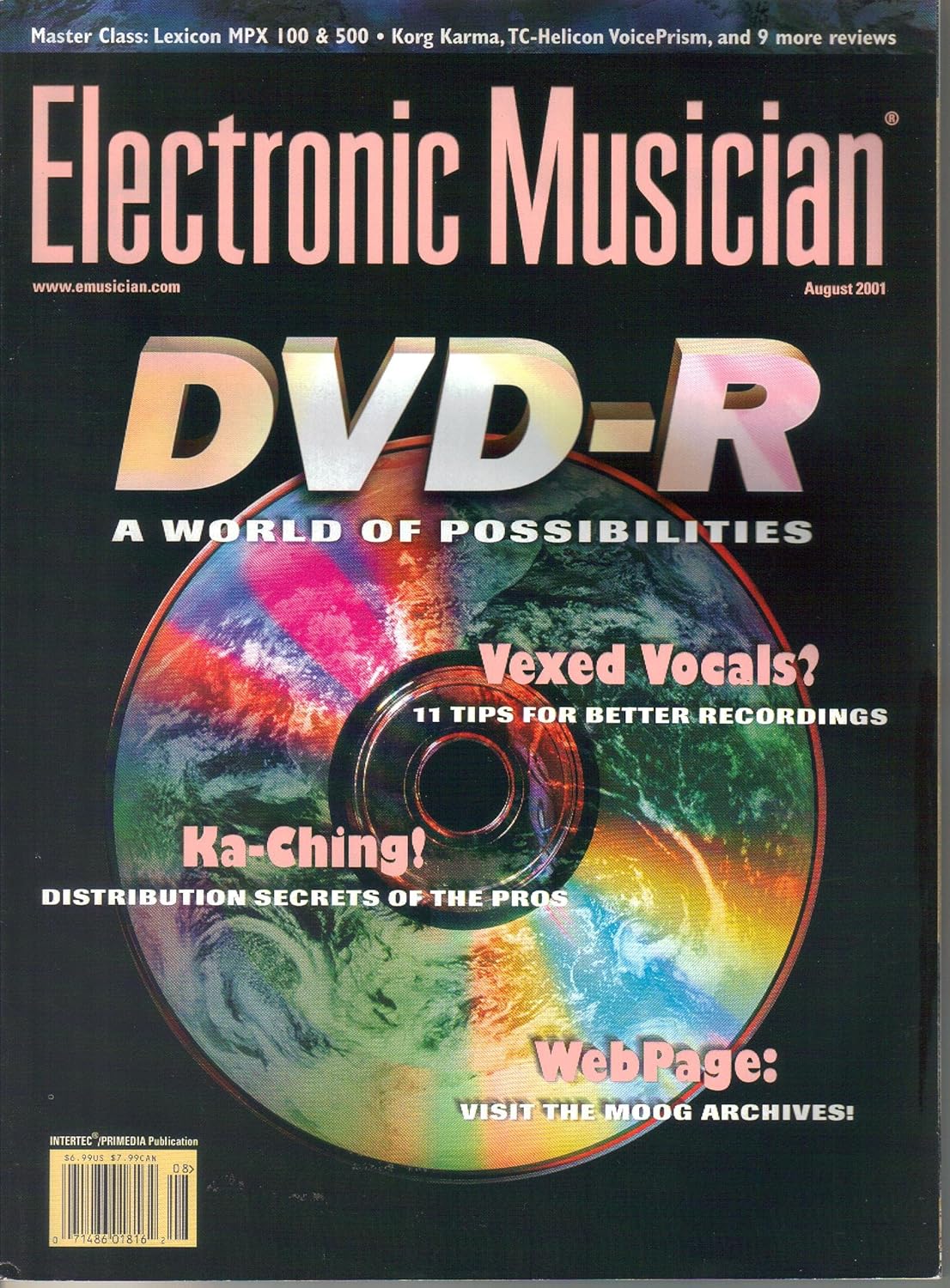 Electronic Musician Magazine, August 2001 (Vol 17, No 8) Warren Harris ...