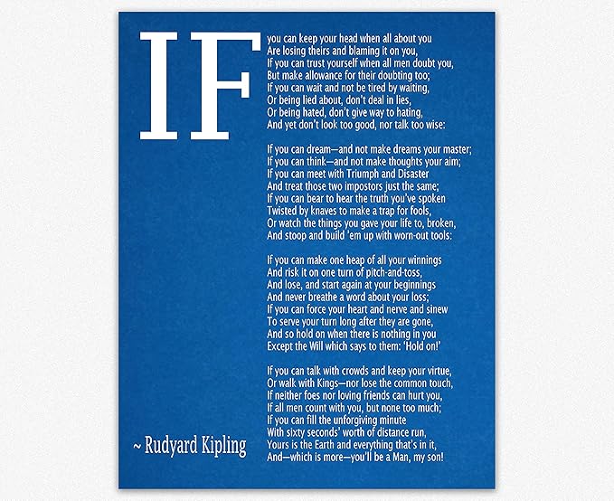 Amazon.com: IF Poem Art Print IF Poem by Rudyard Kipling Art Print IF ...