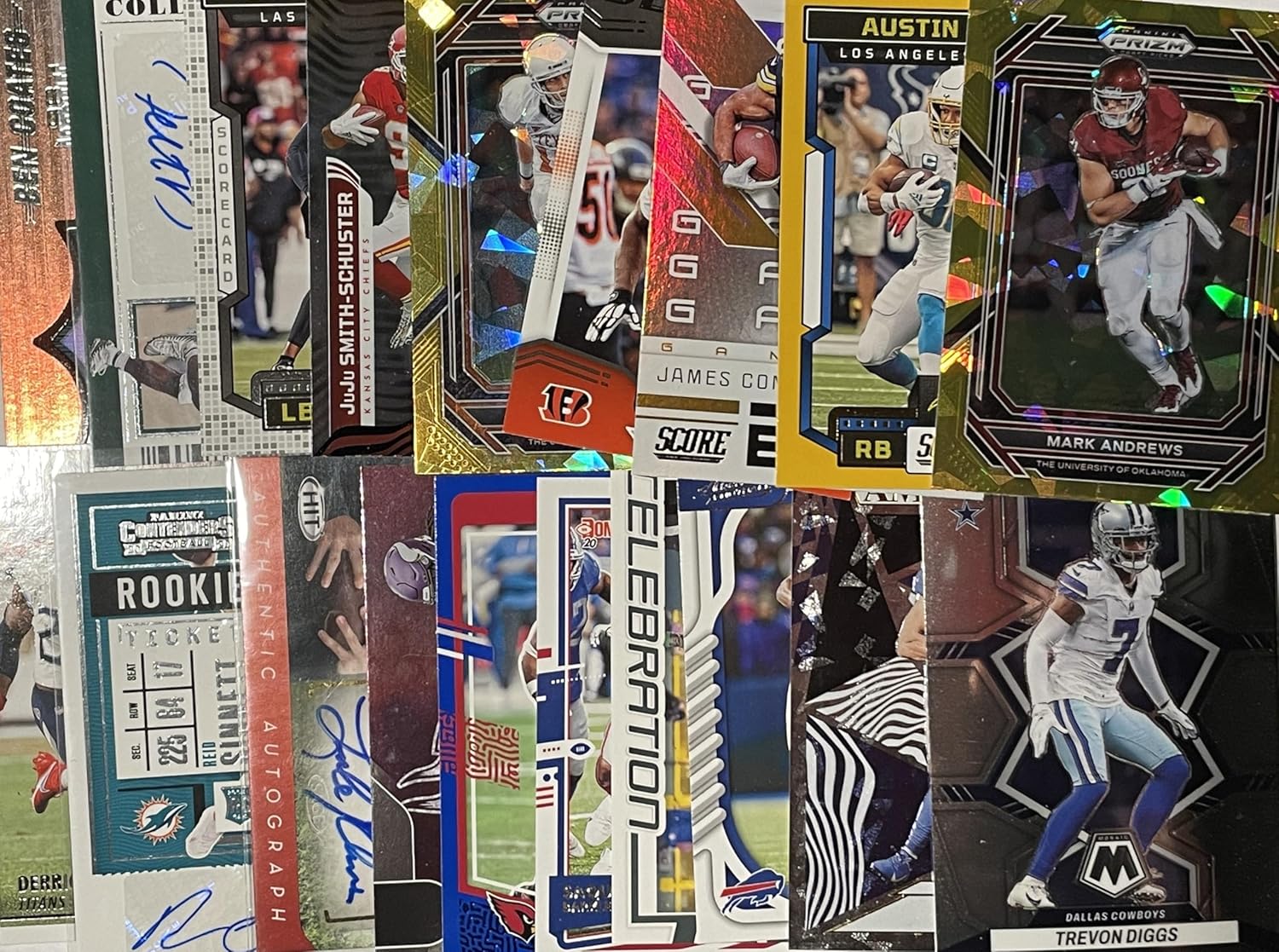 Amazon.com: 30-Card Lot Football Cards - Inserts, Prizms, Parallels ...