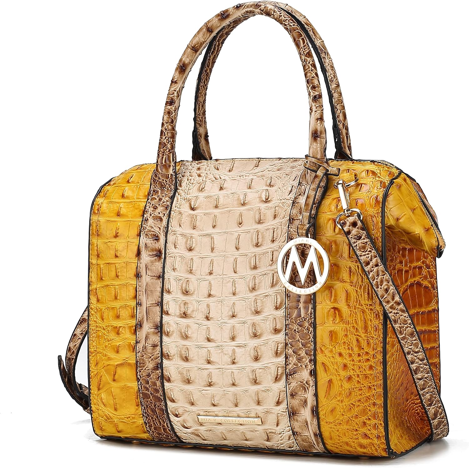 Amazon.com: MKF Collection Satchel bag for Women, Crocodile-embossed ...