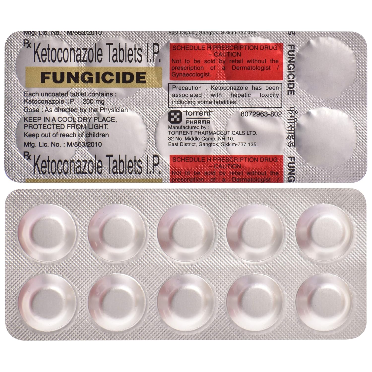 Fungicide 200 mg - Strip of 10 Tablets with Ketoconazole : Amazon.in ...