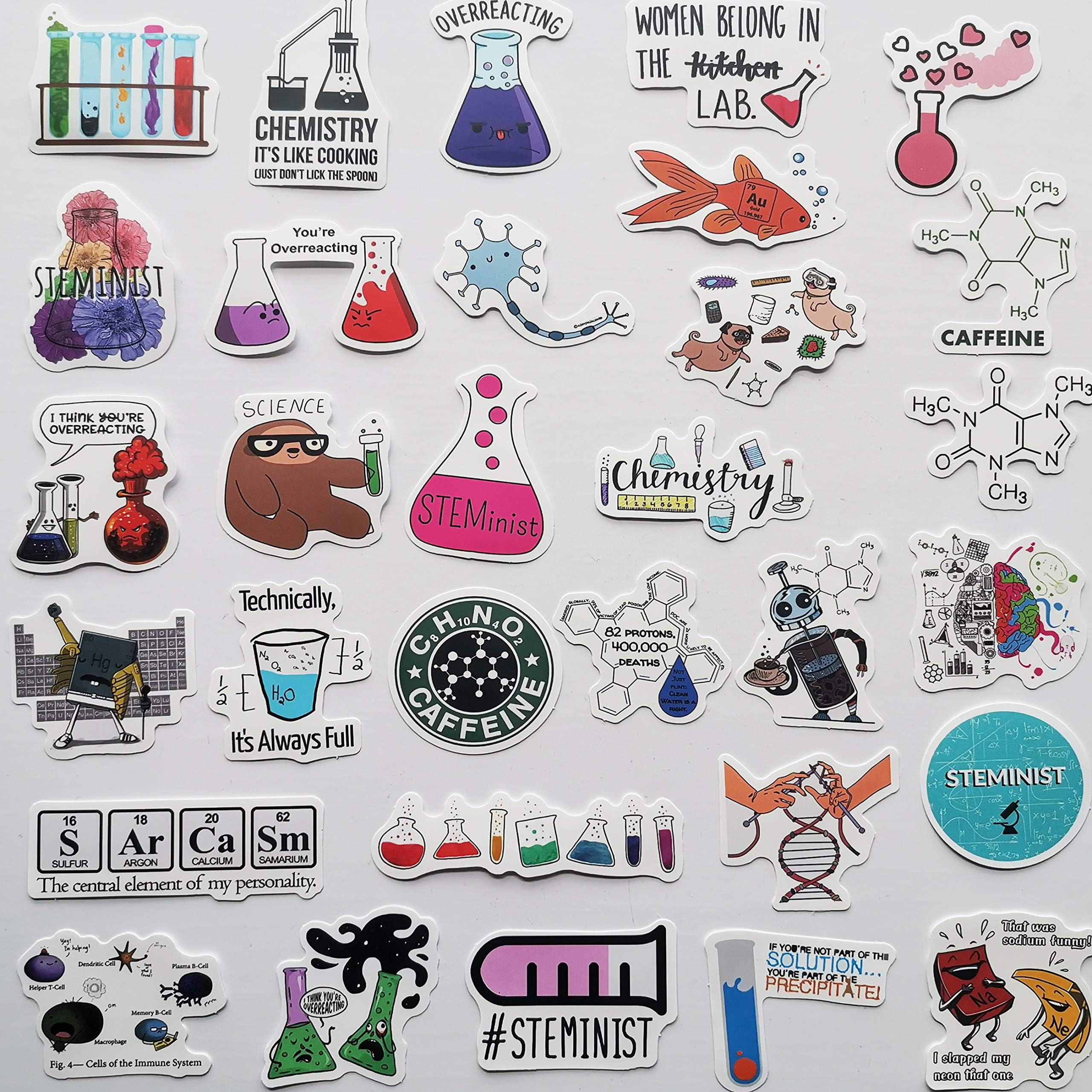 Amazon.com: 50Pcs Student Science Chemistry Stickers Physical and ...