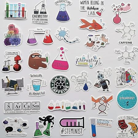 Amazon.com: 50Pcs Student Science Chemistry Stickers Physical and ...