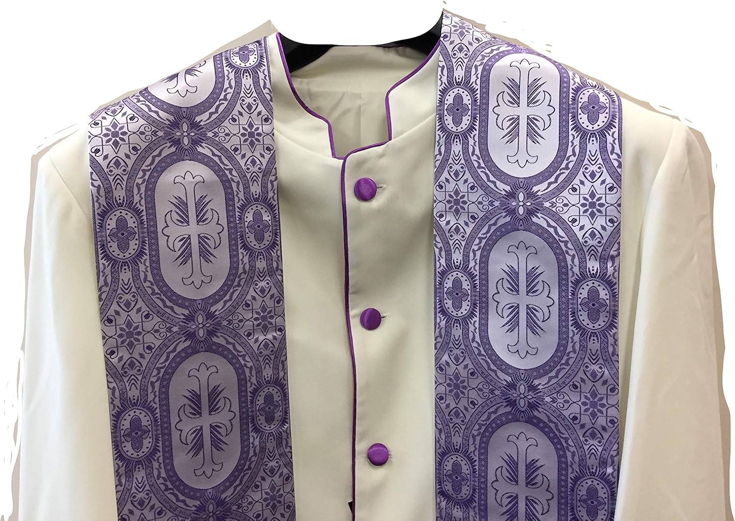 Clergy Robe Pastor Preacher Cassock Ivory Cream OFFWHITE (56, Robe only ...