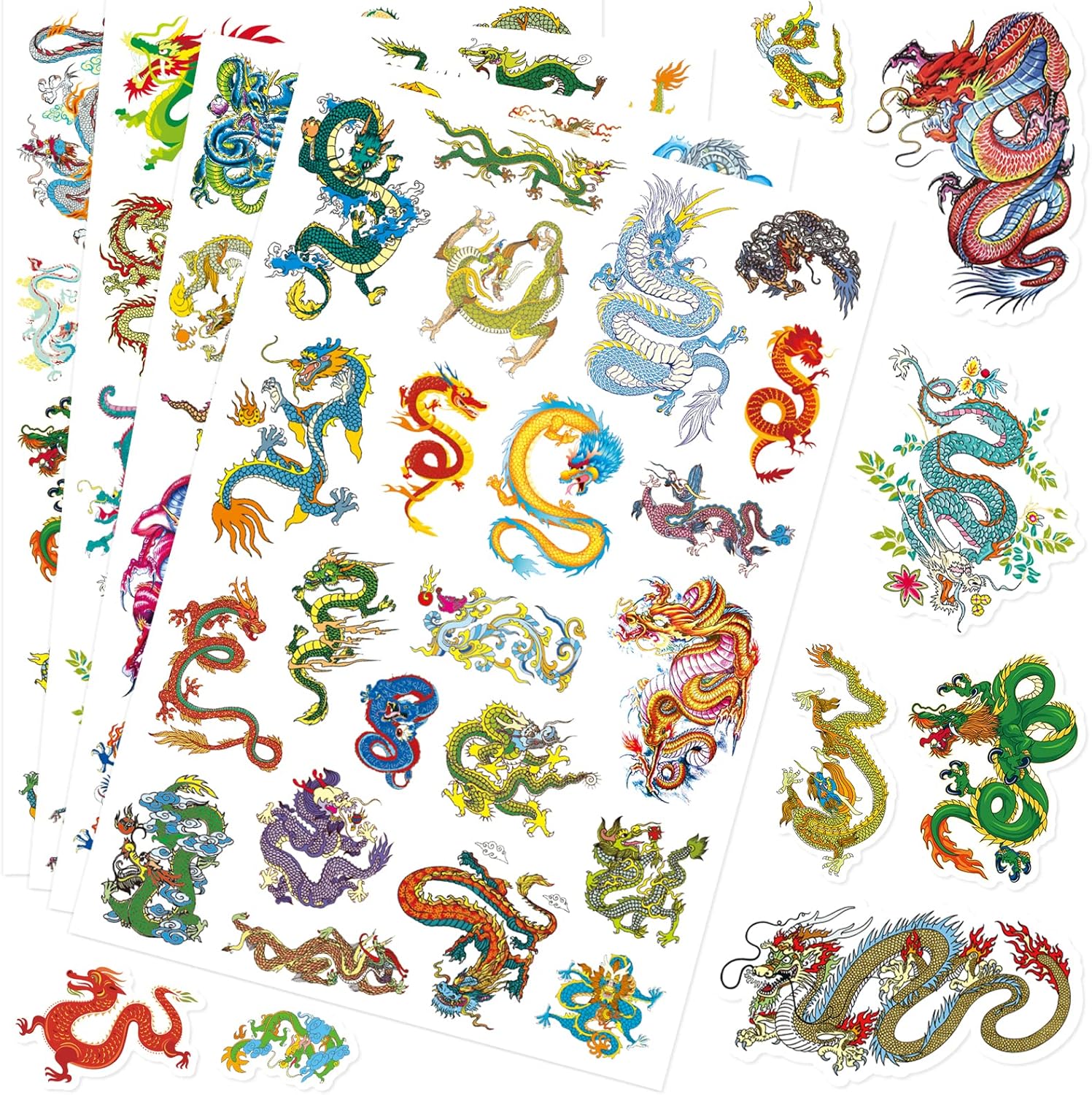 Amazon.com: Ancient Dragon Stickers 455Counts Magical Fairy Cartoon ...