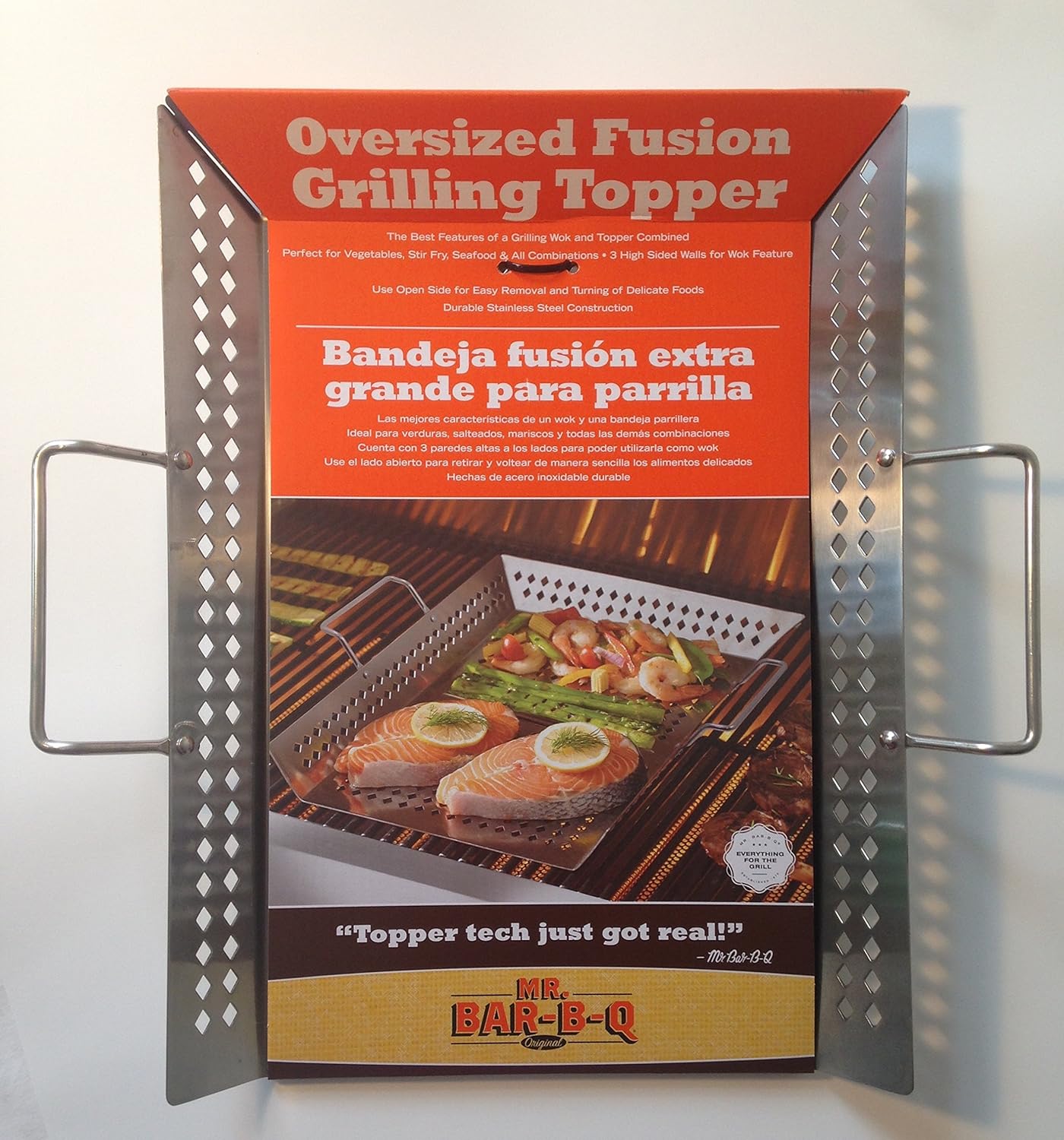 Amazon.com : Mr. Bar-B-Q Oversized Fusion Grilling Topper : Patio, Lawn ...