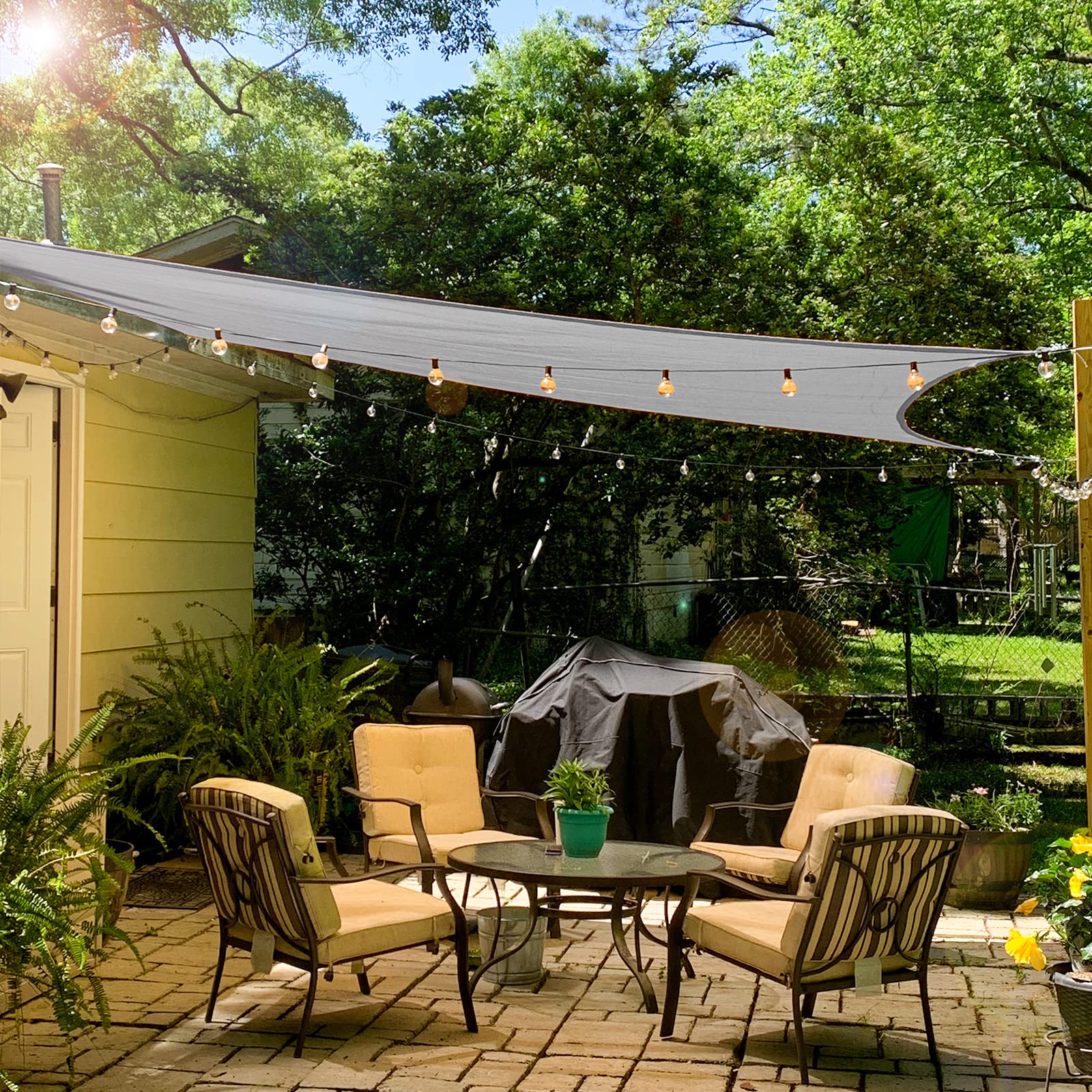 Snapklik.com : Patio Sun Shade Sail Canopy, 8 X 12 Edge Double-Layer ...