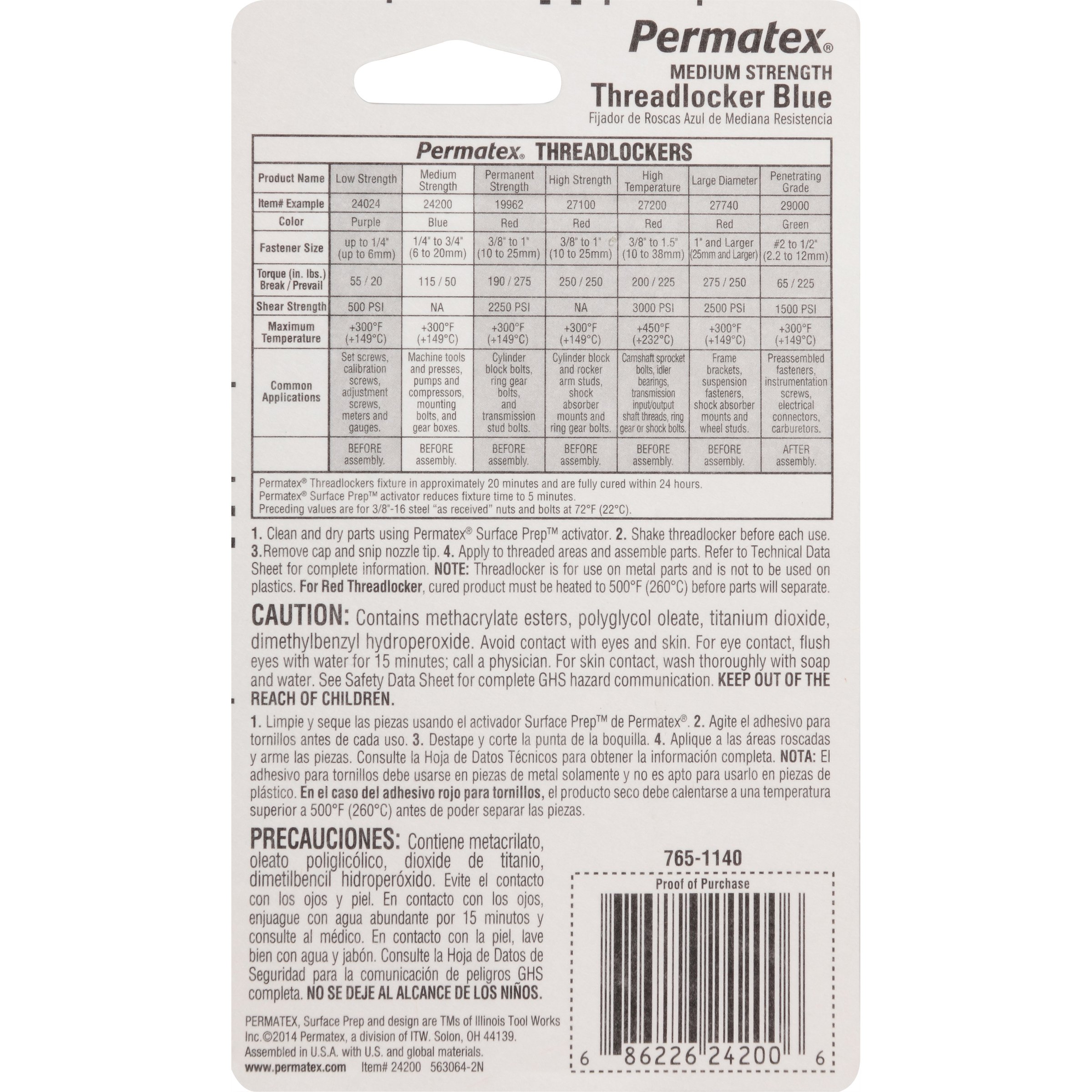 Snapklik.com : 24200-12PK Threadlocker Blue Medium Strength,Thread Lock ...