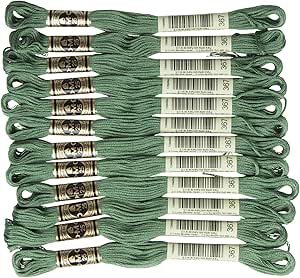 Amazon.com: DMC #367#25 Thread Embroidery Thread, 12 Bundles, Green ...