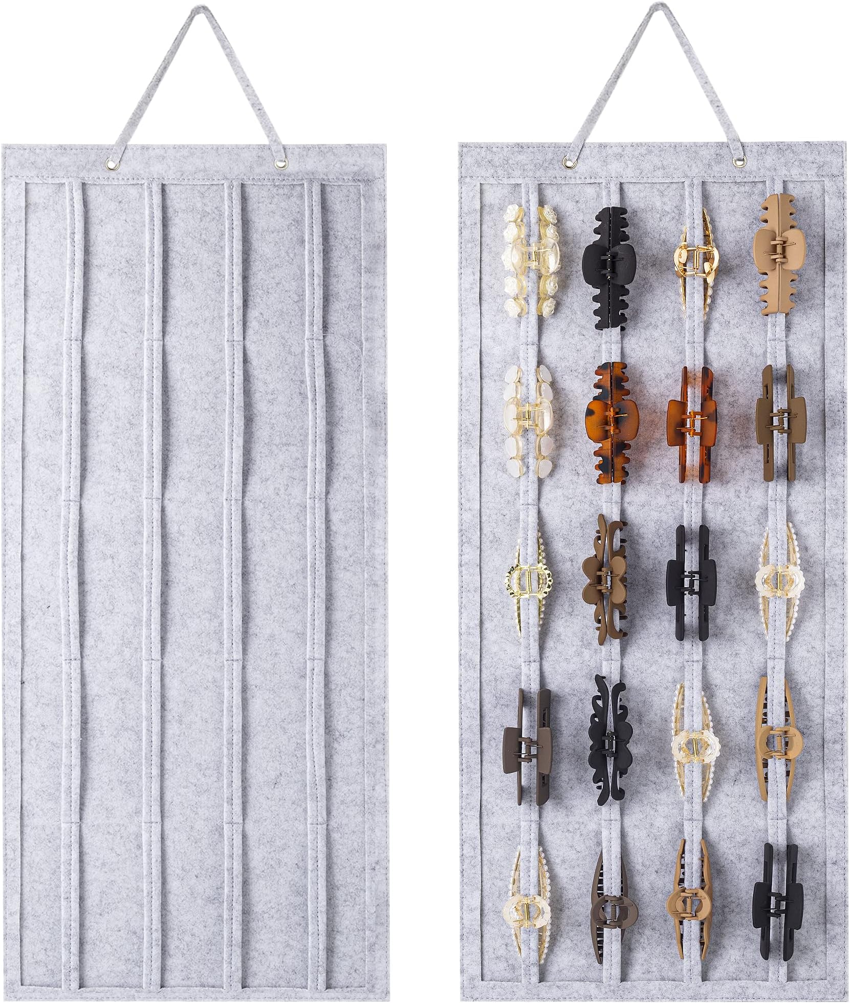 Amazon.com: HUHYNN Macrame Claw Clip Organizer, Hanging Hair Claws ...