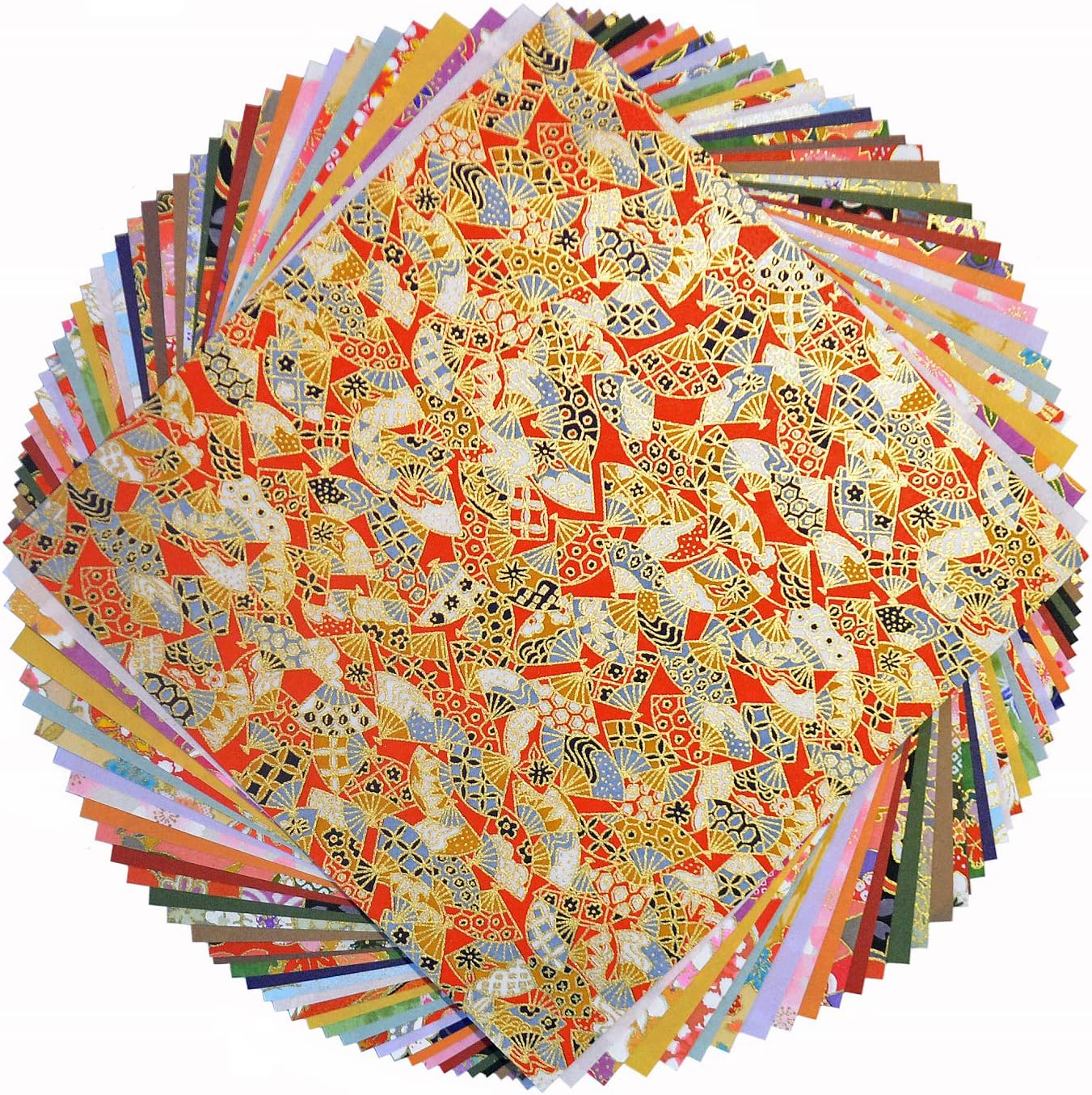 Japanese Yuzen Washi Origami Paper Pack - 40 Sheets Assortment - 10cm x ...
