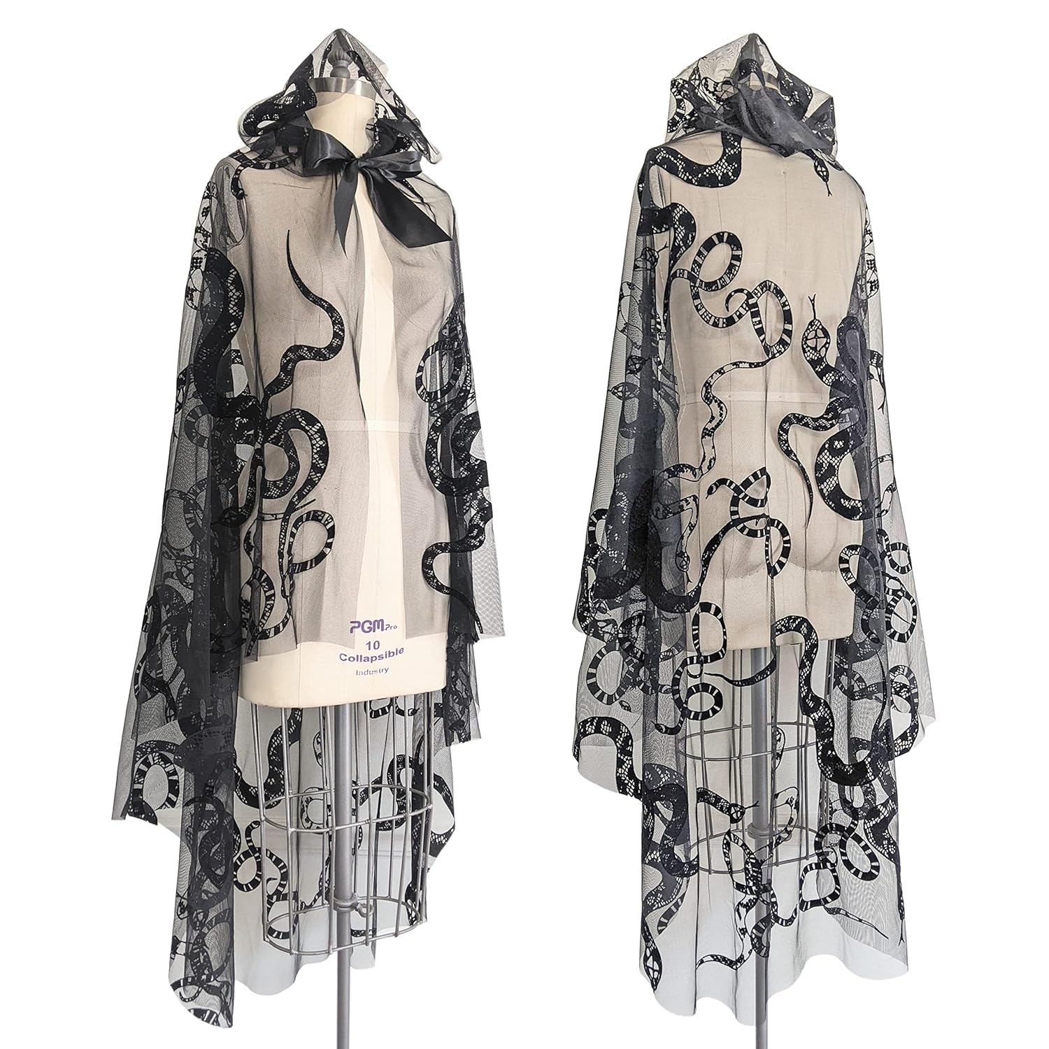 Amazon.com: Velvet Snakes Cape Adult Costume Halloween Goth Fantasy ...