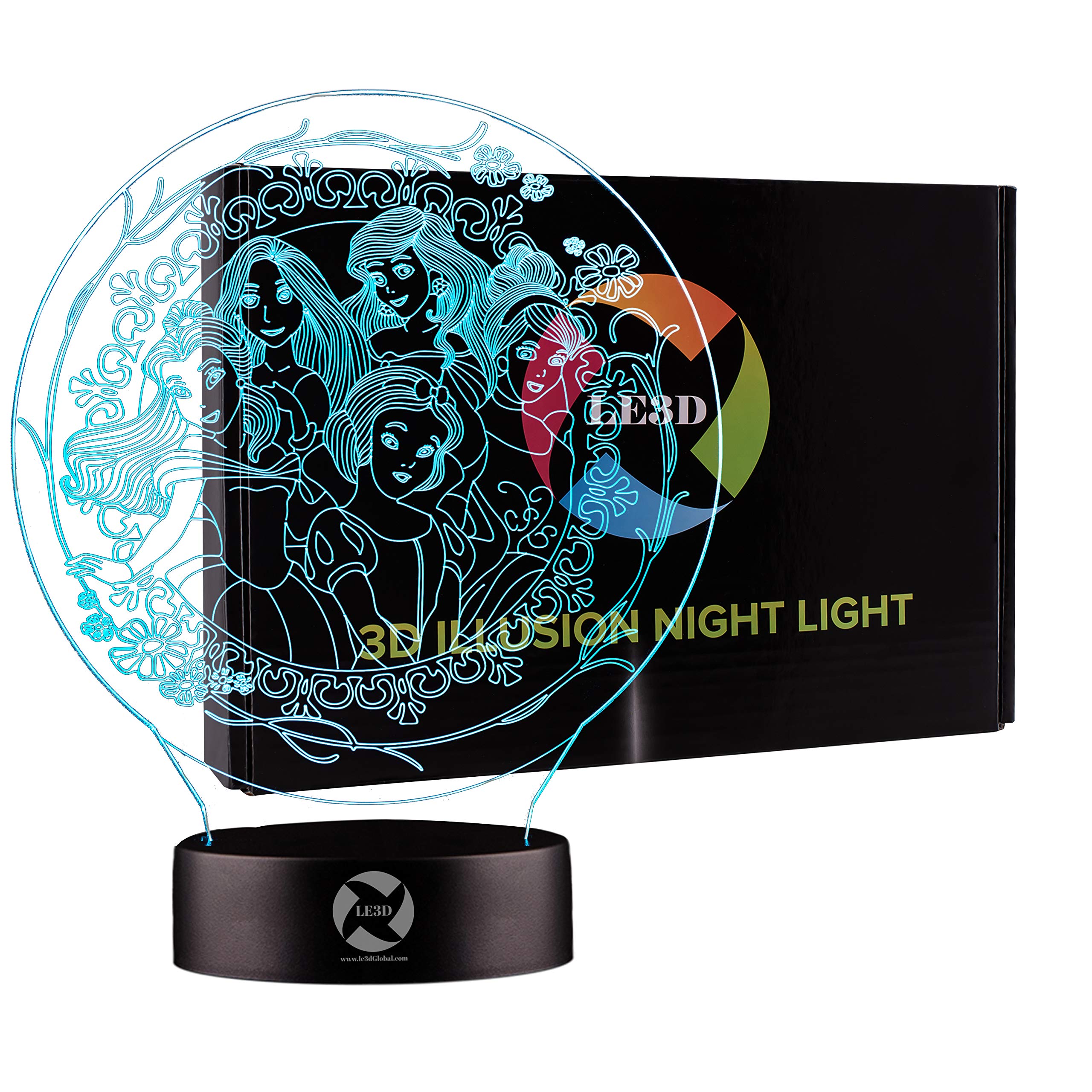 3d Optical Illusion Night Light 7 Led Color Changing Lamp | Desertcart ...