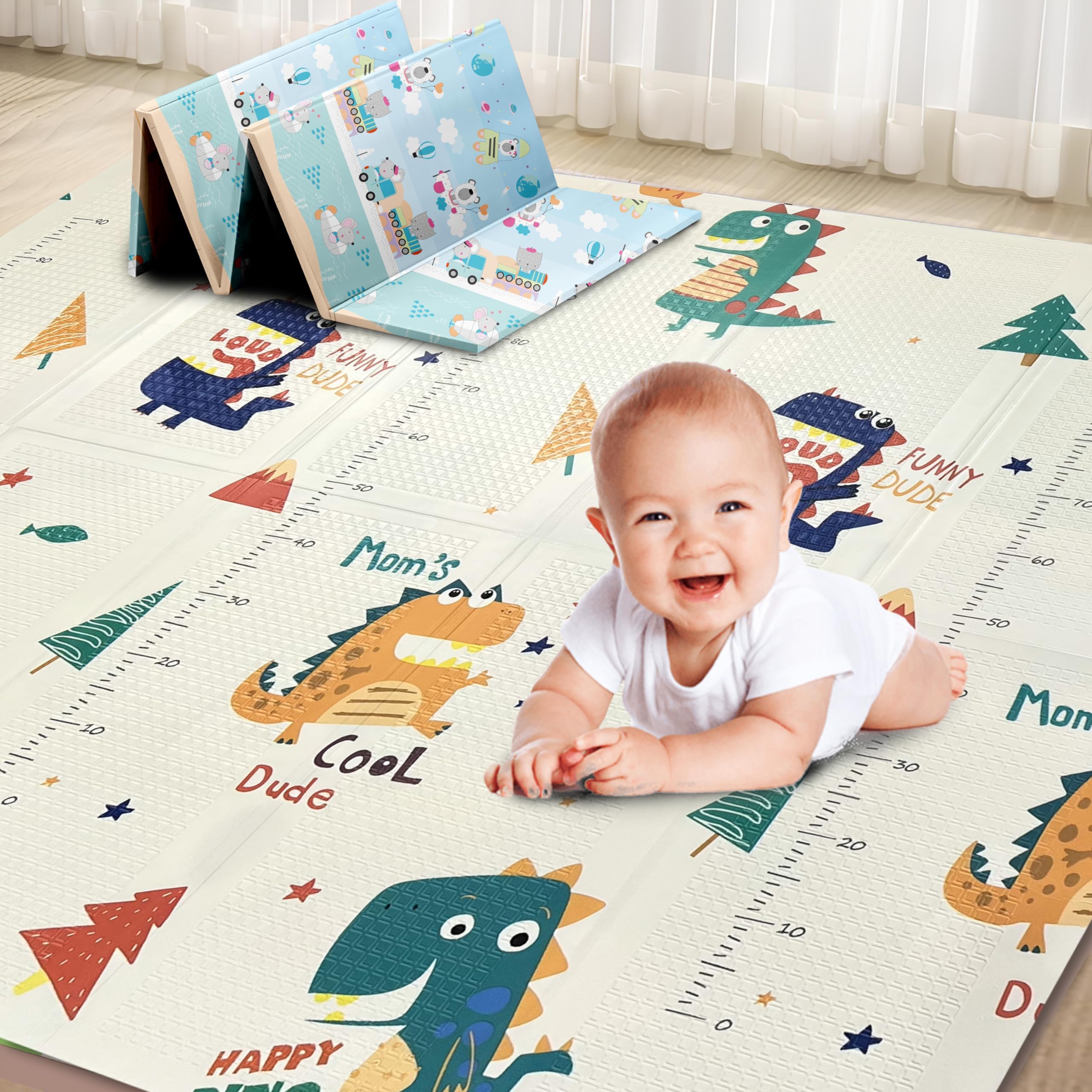 Buy Liltoes Speedy Saurus Double Sided Water Proof Baby Play Mat ...