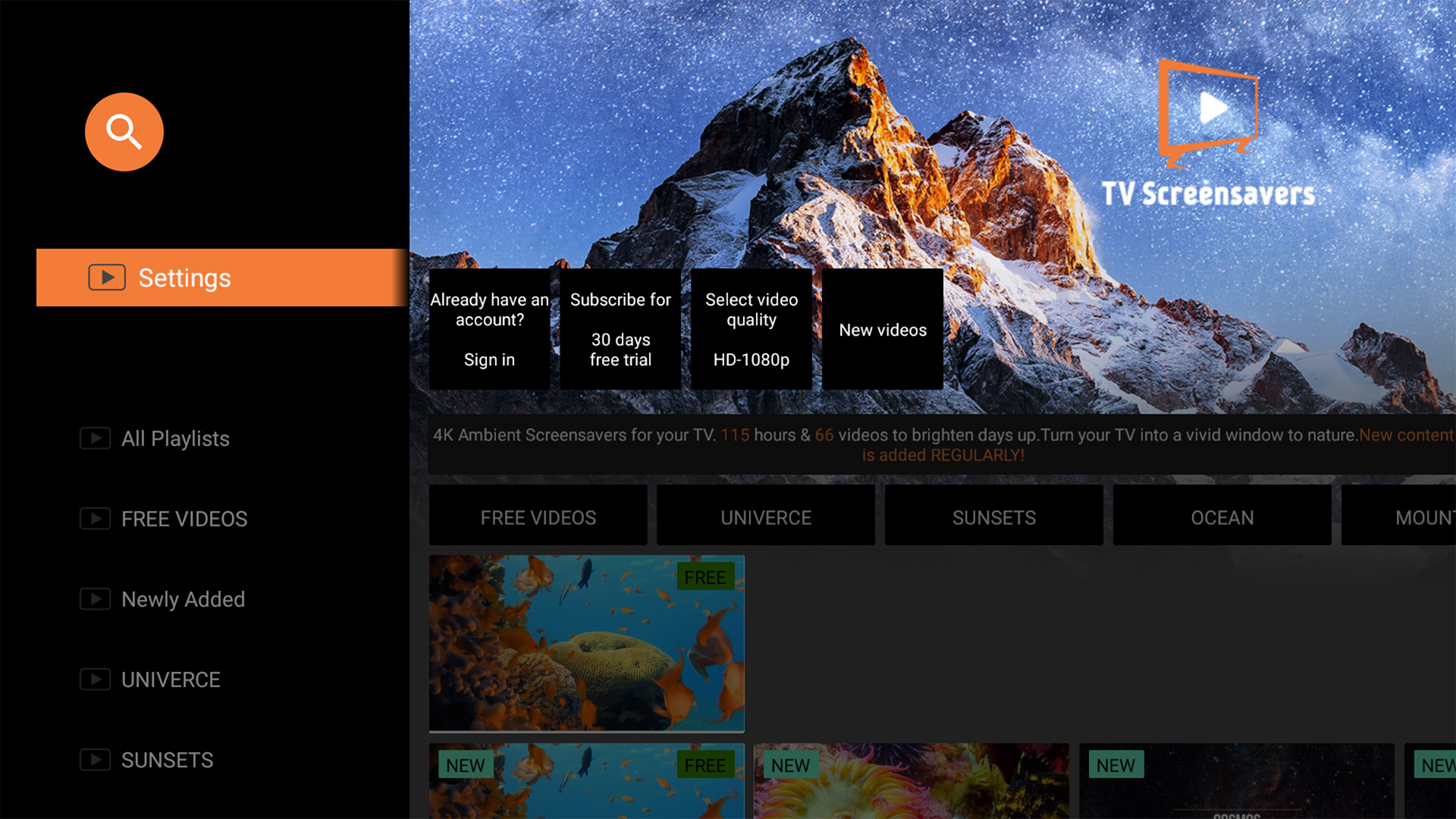 4K Screensavers for TV - App on Amazon Appstore
