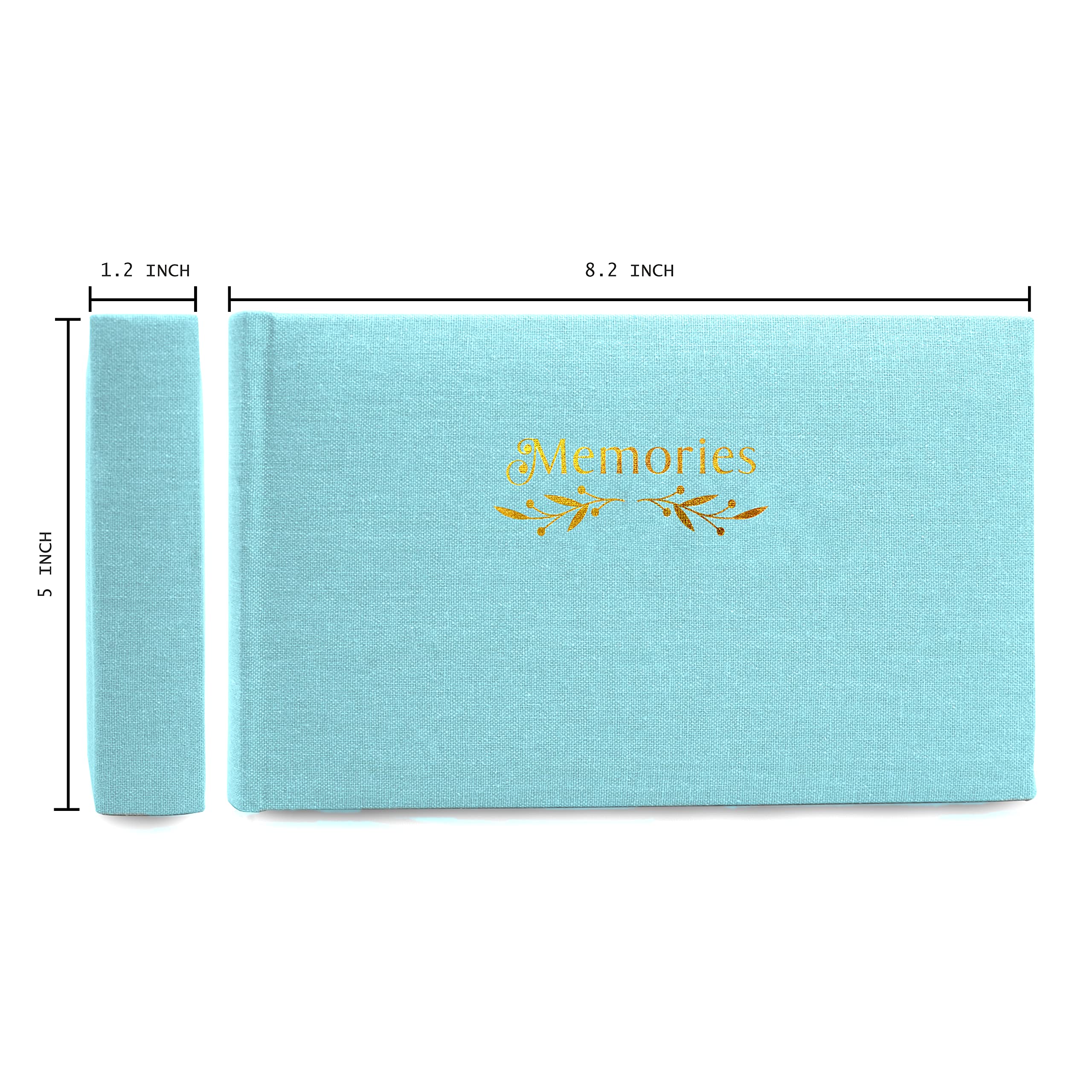 Snapklik.com : Holoary Small 4x6 Photo Album, Linen Hard Cover, Holds 50 Photos, Black Page ...