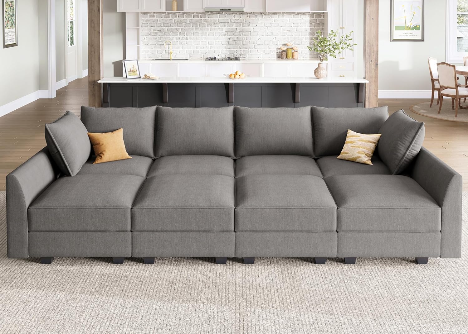 Amazon.com: Nolany Modular Sectional Sleeper Couch, Convertible U ...