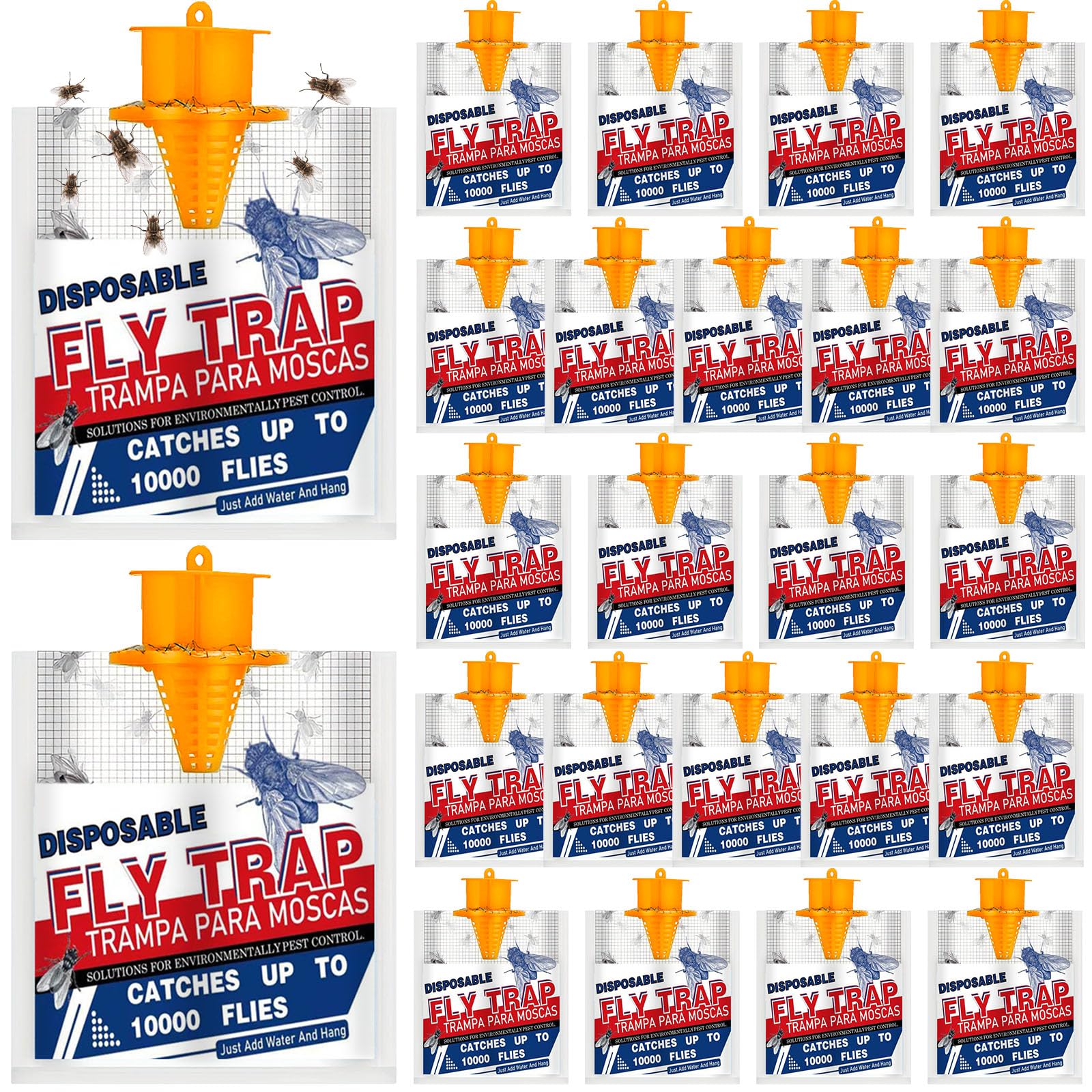 Amazon.com : Qualirey 24 Pcs Hanging Fly Trap Outdoor Home Fly Bags ...