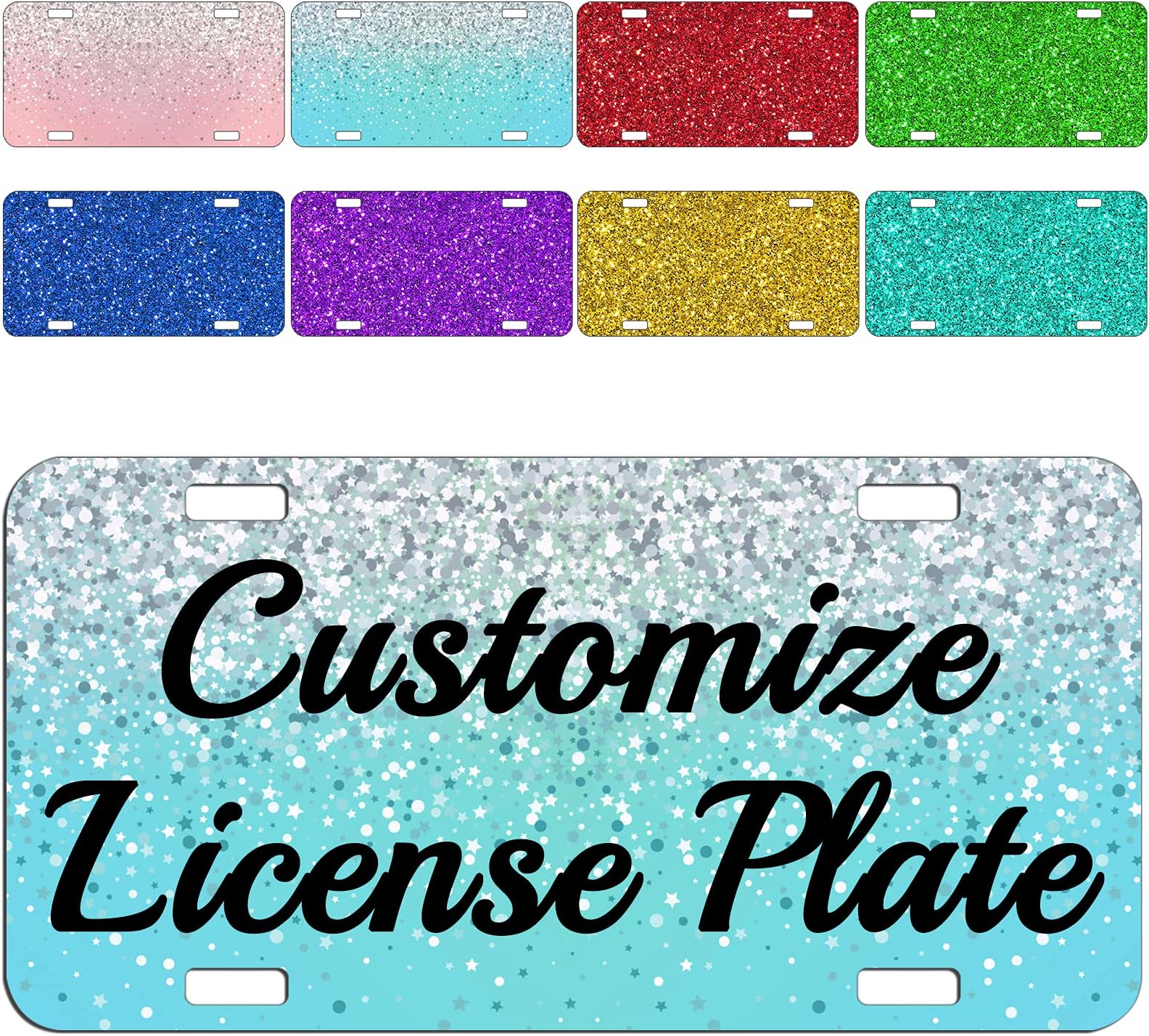 Amazon.com: Mini Custom Personalized License Plate 4x2/7x4/12x6 Inch ...