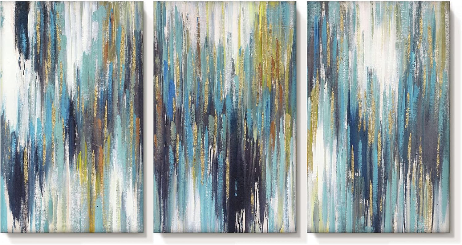 Amazon.com: cozy country Abstract Blue Canvas Wall Art: 16"x26"x3 The ...