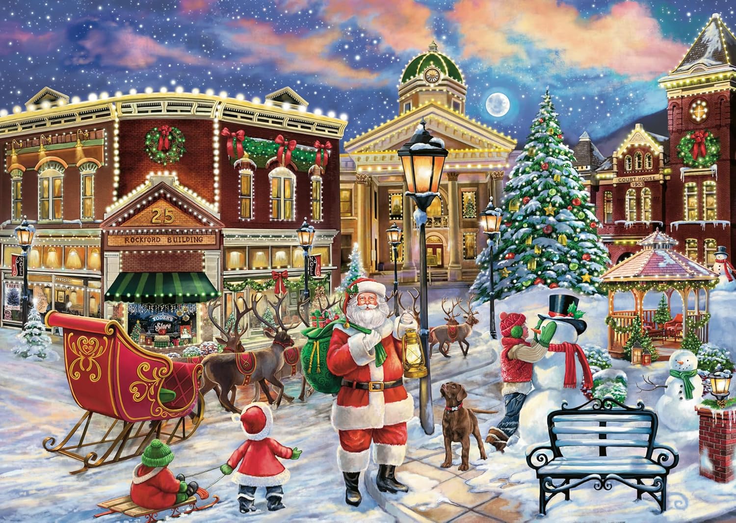 Wonder Forge Christmas Eve 1000 Piece Jigsaw Puzzle for Adults | Unique ...