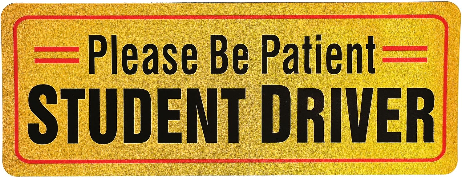Amazon.com: Reflective Magnetic Student Driver Sign, Student Driver ...