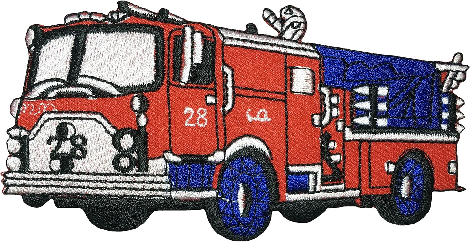 Amazon.com: Papapatch Firefighter Car Fire Truck Rescue Embroidered ...