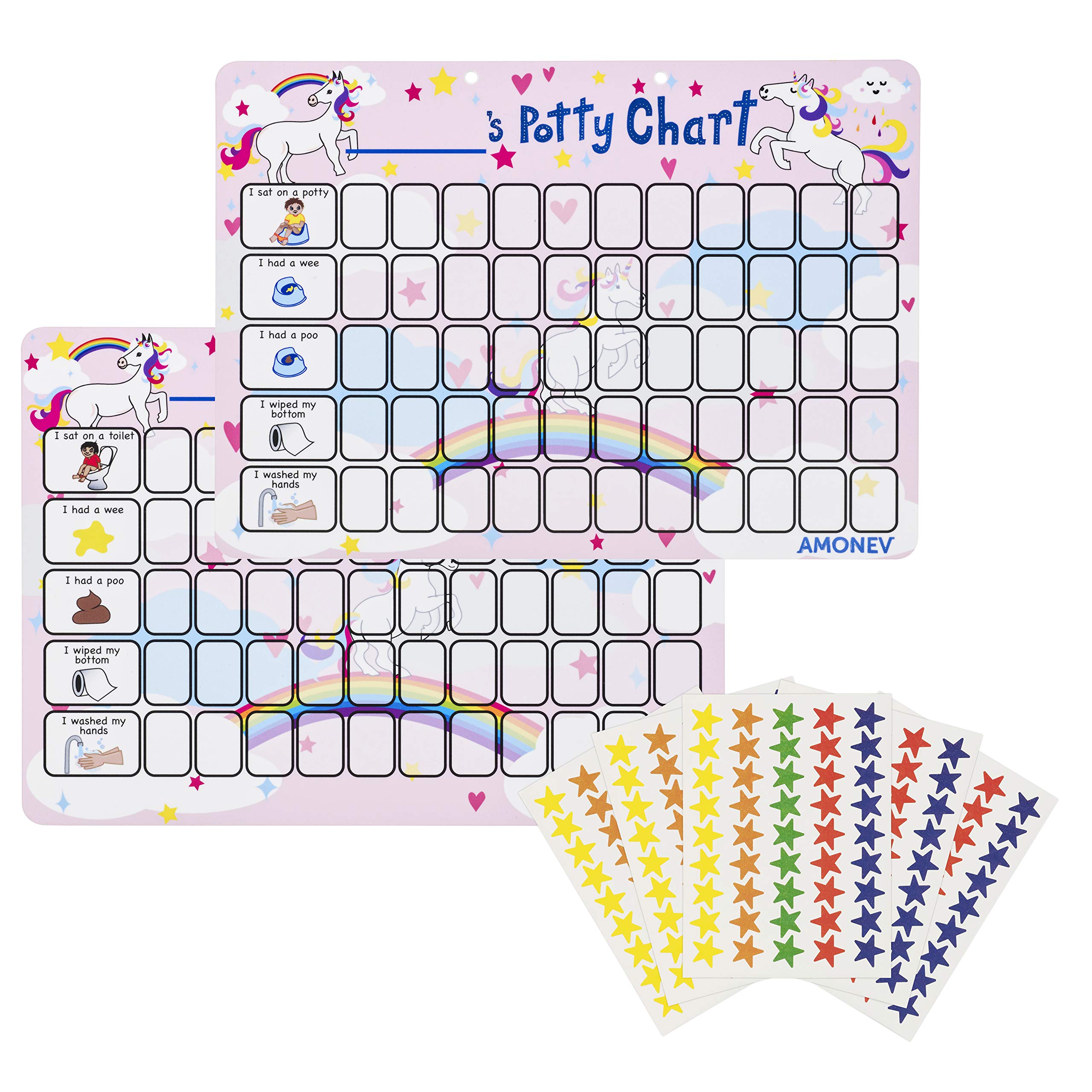 Buy Amonev Magnetic Unicorn Potty Training Reward chart and Toilet ...