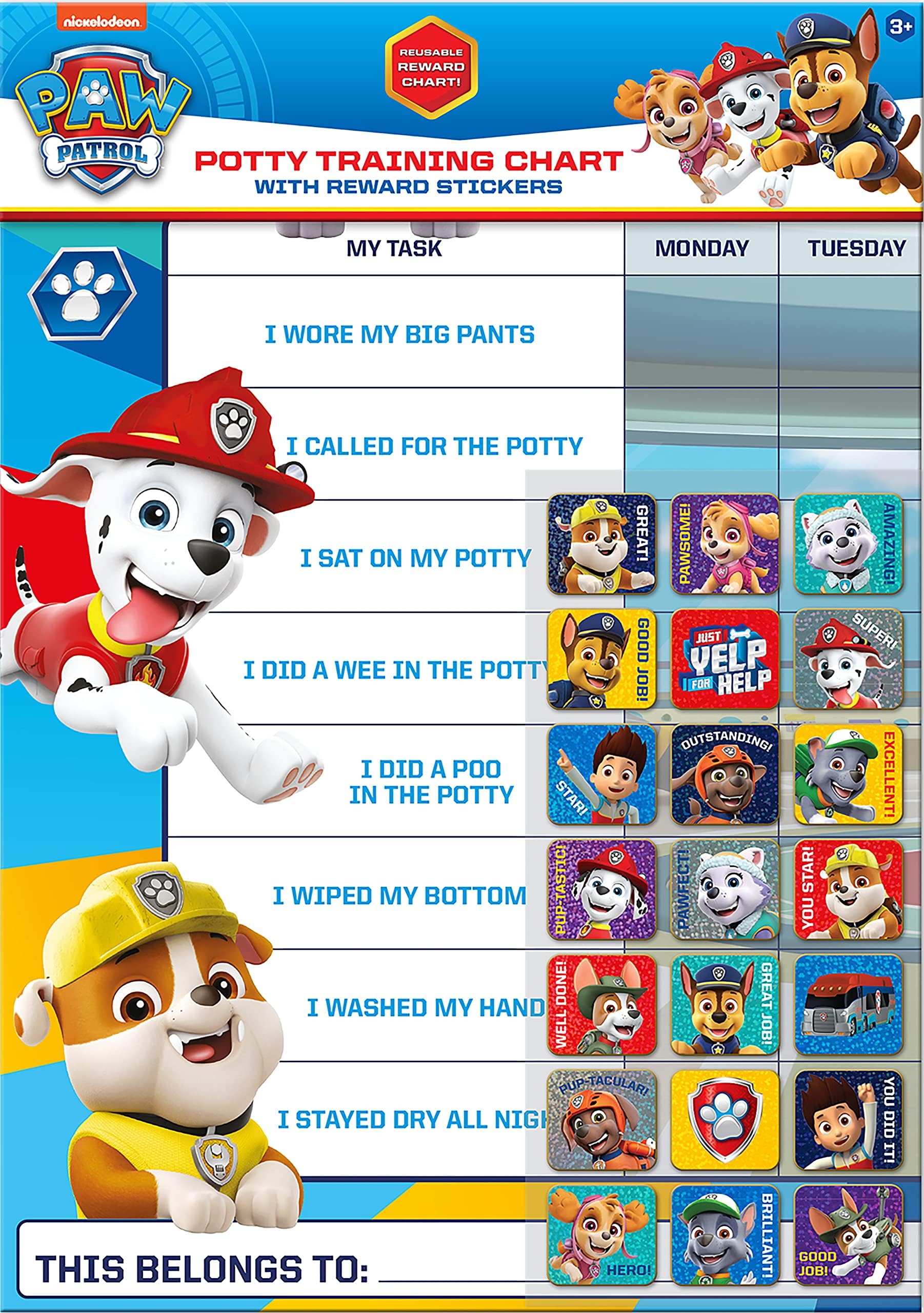 Amazon.com: Potty Time Adventures Potty Training Chart for Toddlers by ...