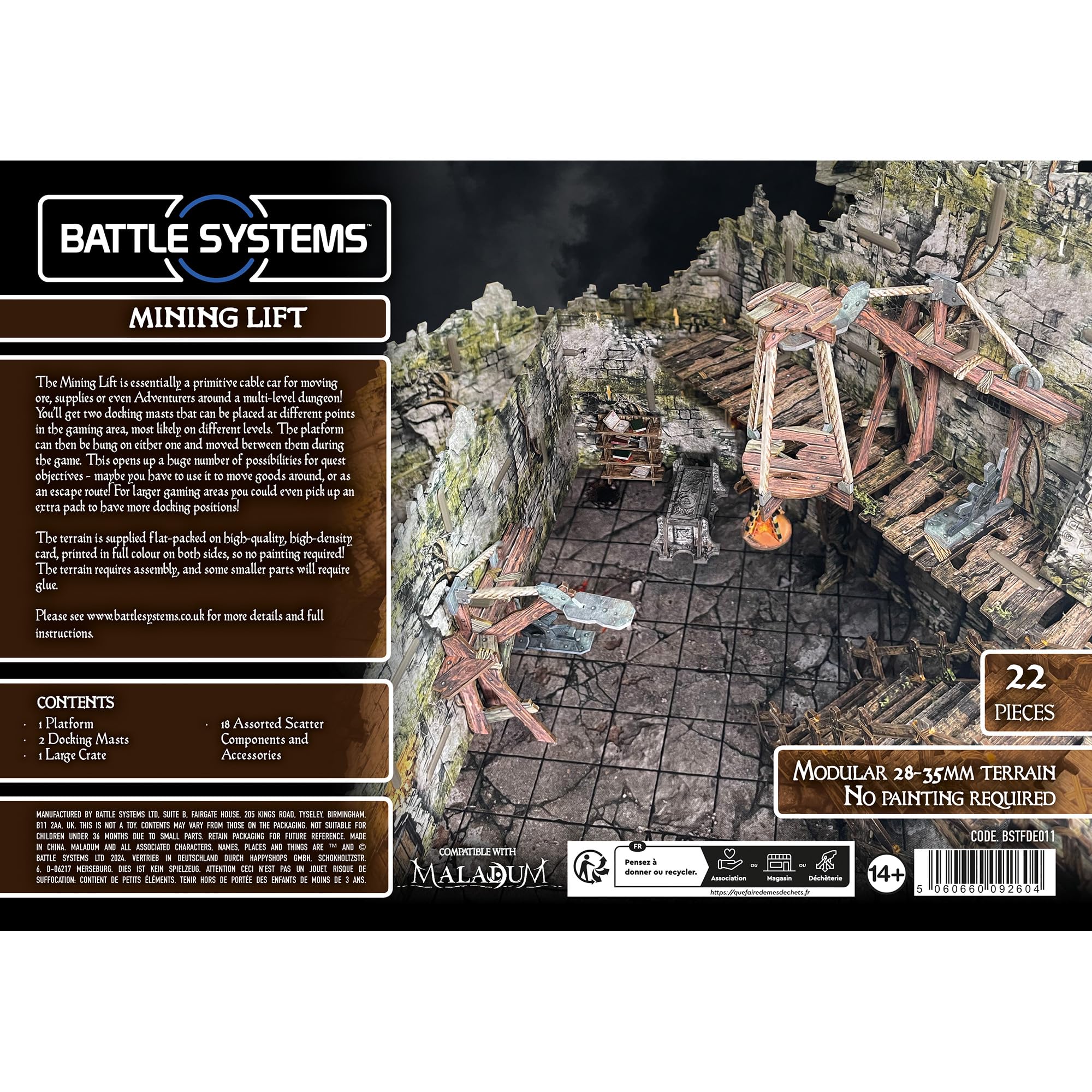 Amazon.com: Fantasy Dungeon Terrain Mining Lift - Battle Systems ...